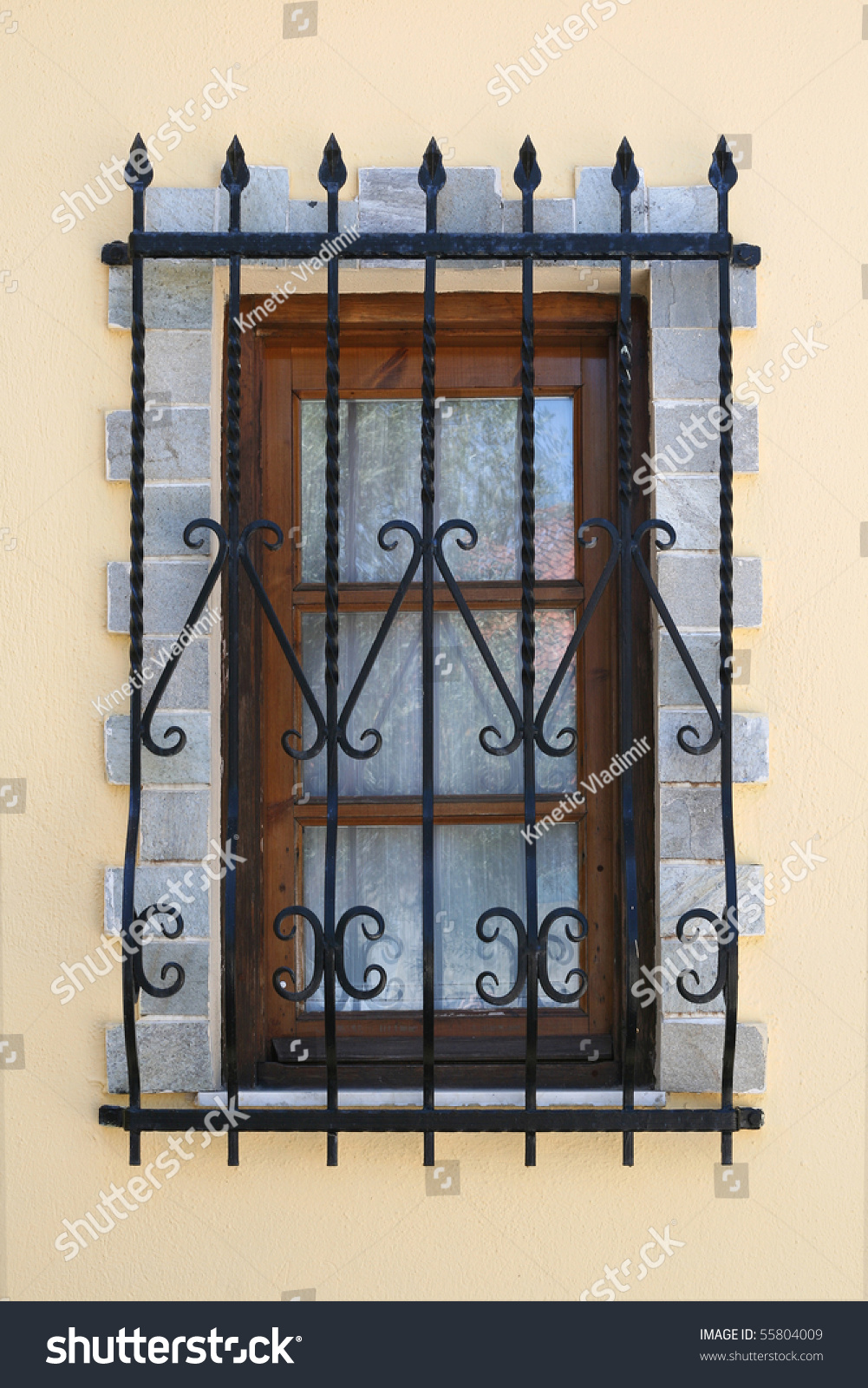 Window Security Bars Stock Photo (Edit Now) 55804009