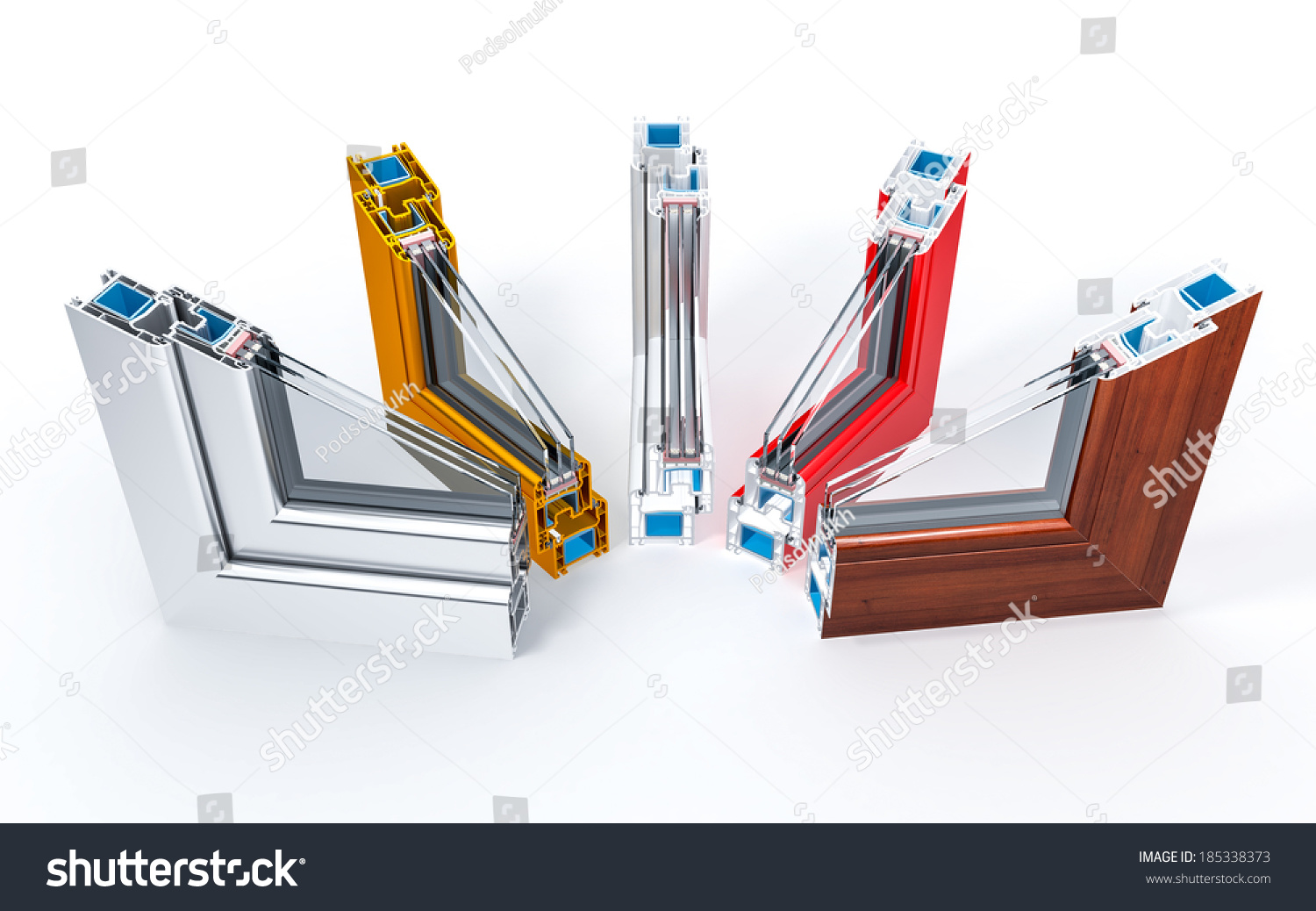 Windows Section Stock Illustration 185338373