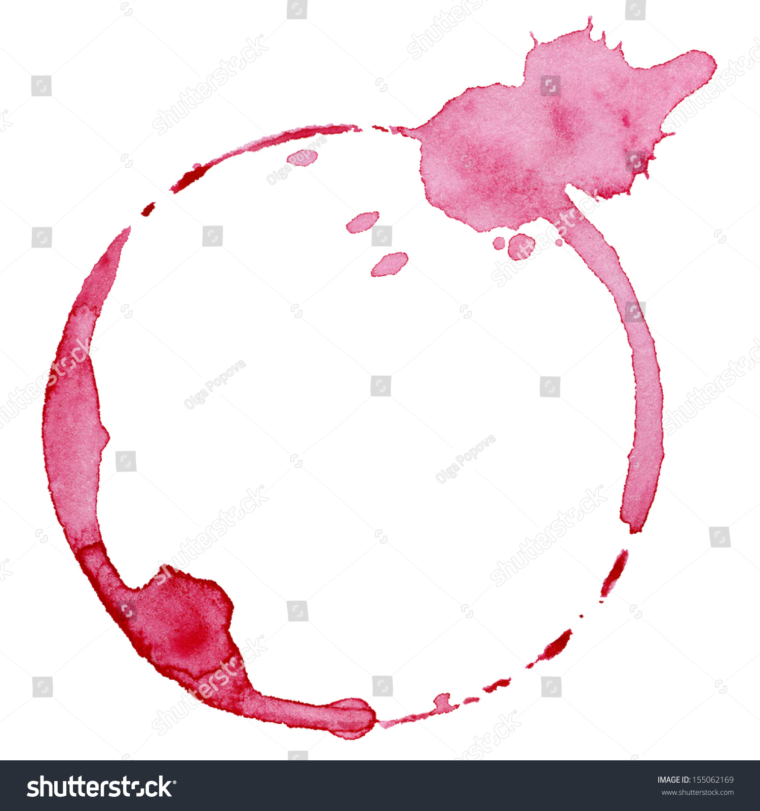 Wine Glass Mark Isolated On White Stock Illustration 155062169 Shutterstock