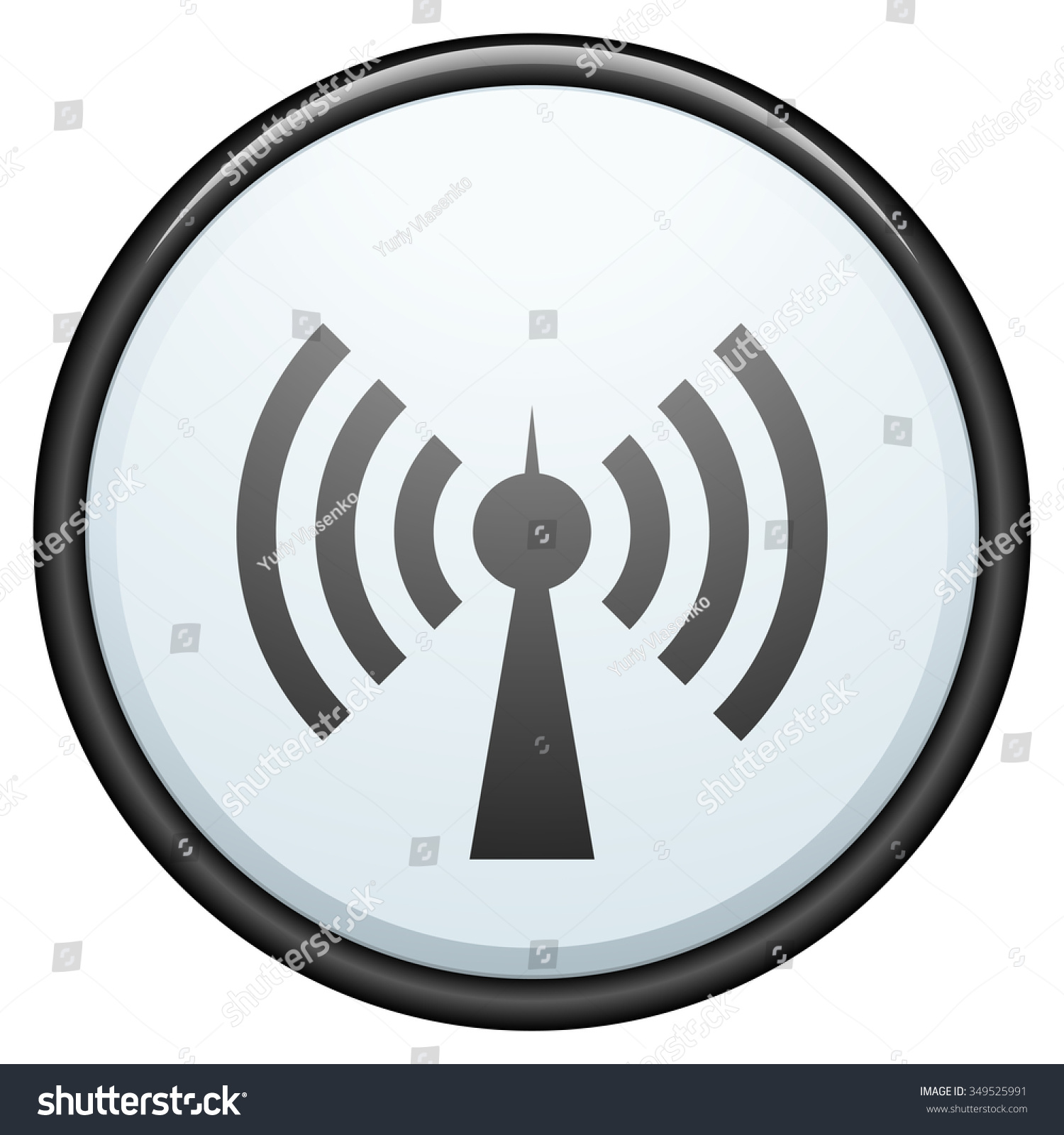 Wireless Connection Button Icon Stock Illustration 349525991 | Shutterstock