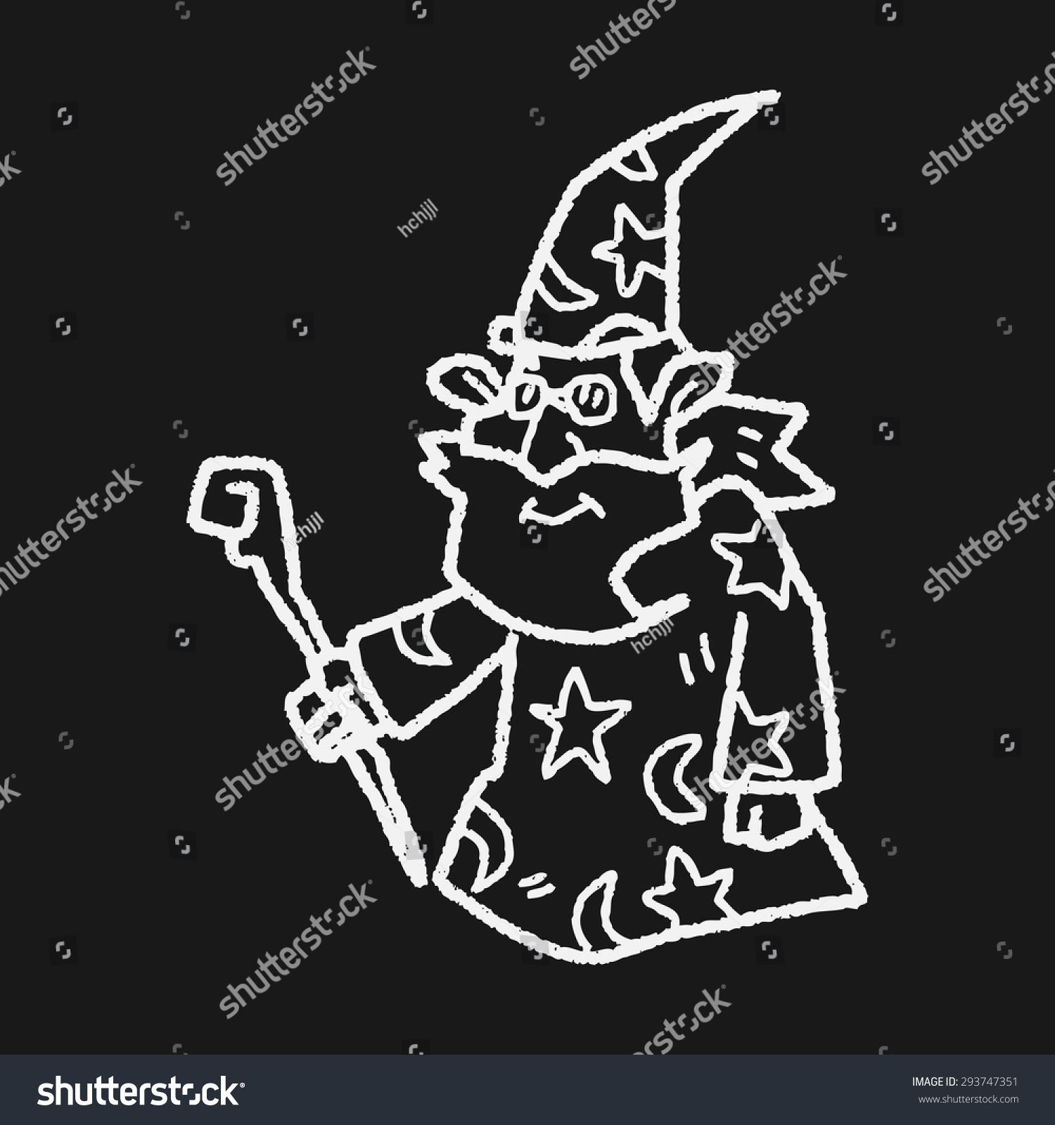 Wizard Doodle Stock Illustration 293747351 | Shutterstock