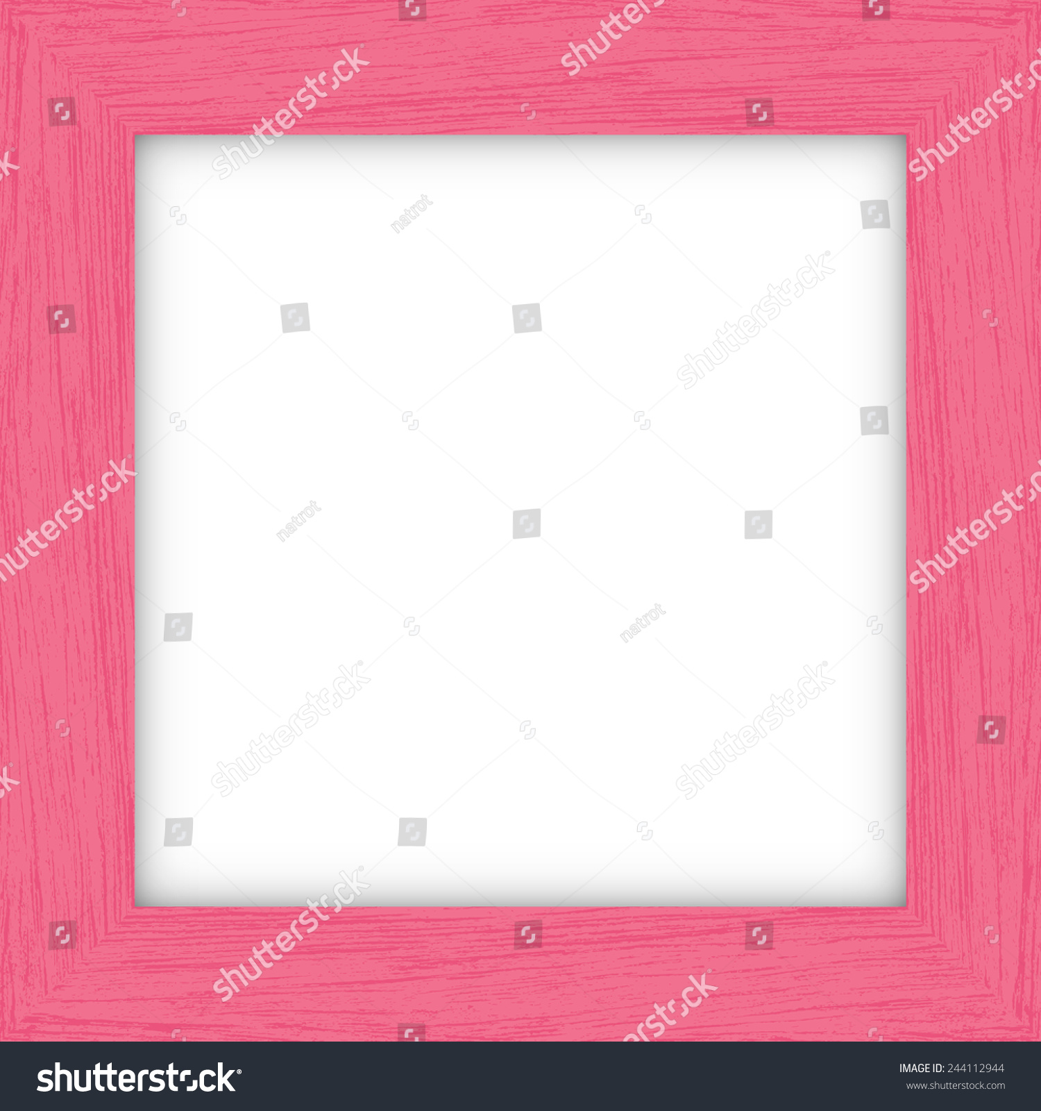 Wooden Rectangular Picture Frame Vector Stock Photo 244112944 ...