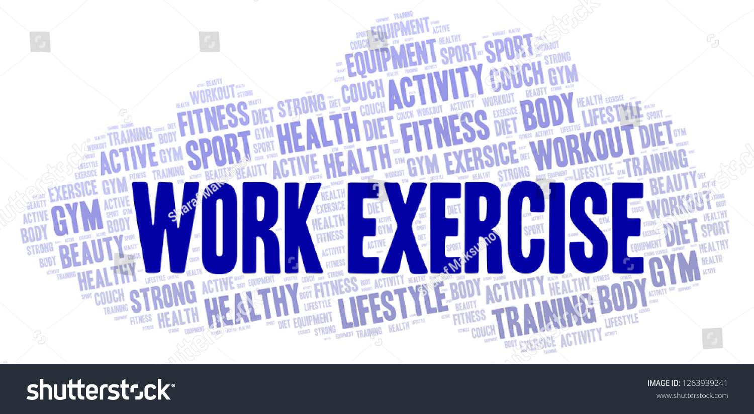 Work Exercise Word Cloud Stock Illustration 1263939241 | Shutterstock