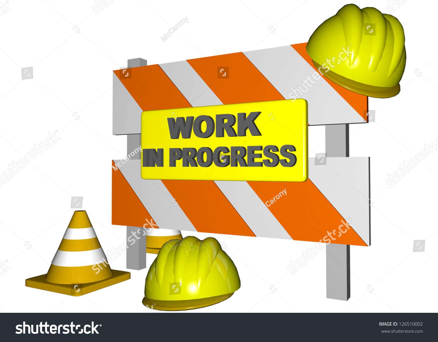 Work Progress 3d Stock Illustration 126510002