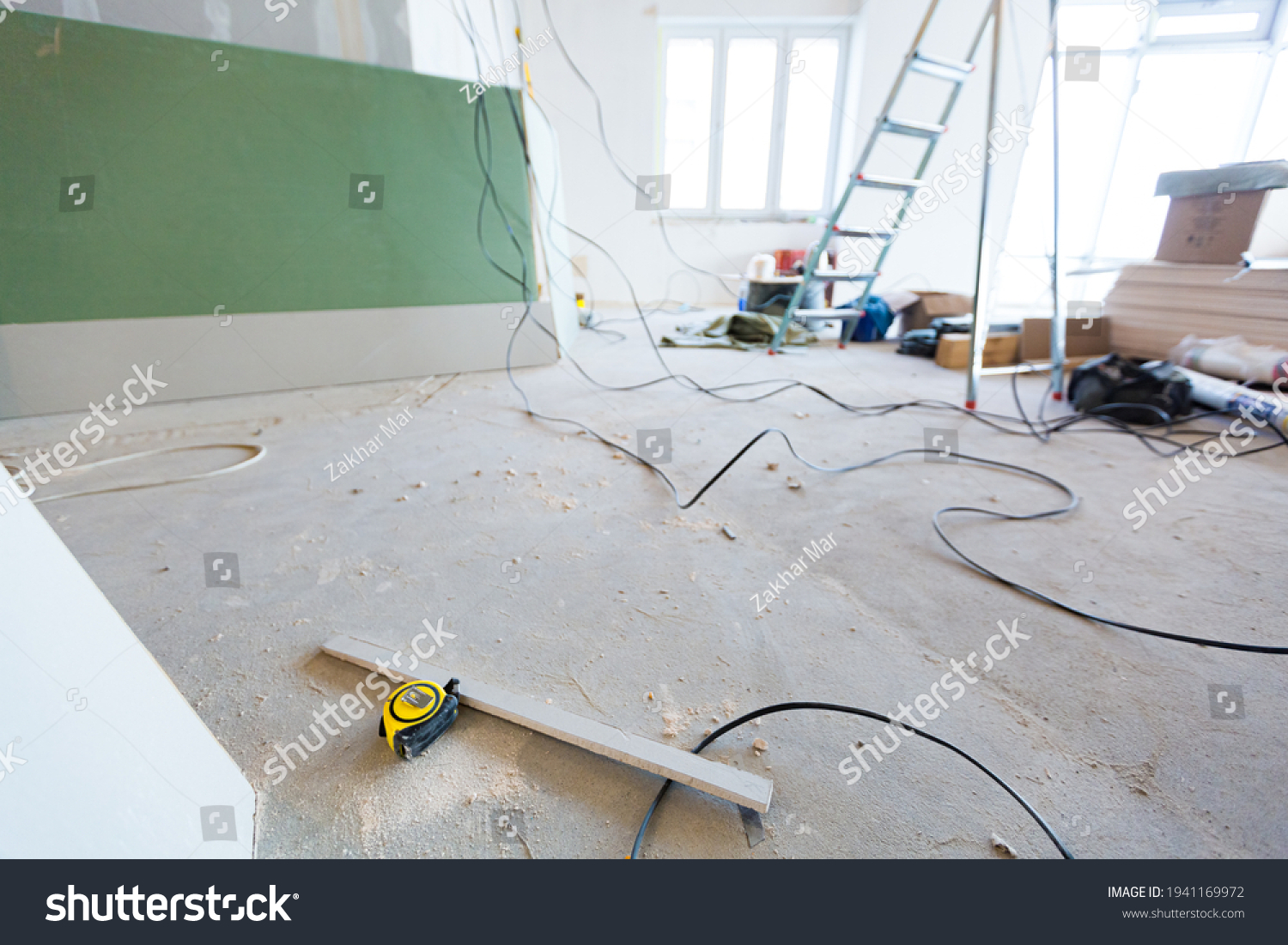 Working Process Renovate Room Installing Drywall Stock Photo 1941169972 ... Working Process Renovate Room Installing Drywall Stock Photo 1941169972 ...