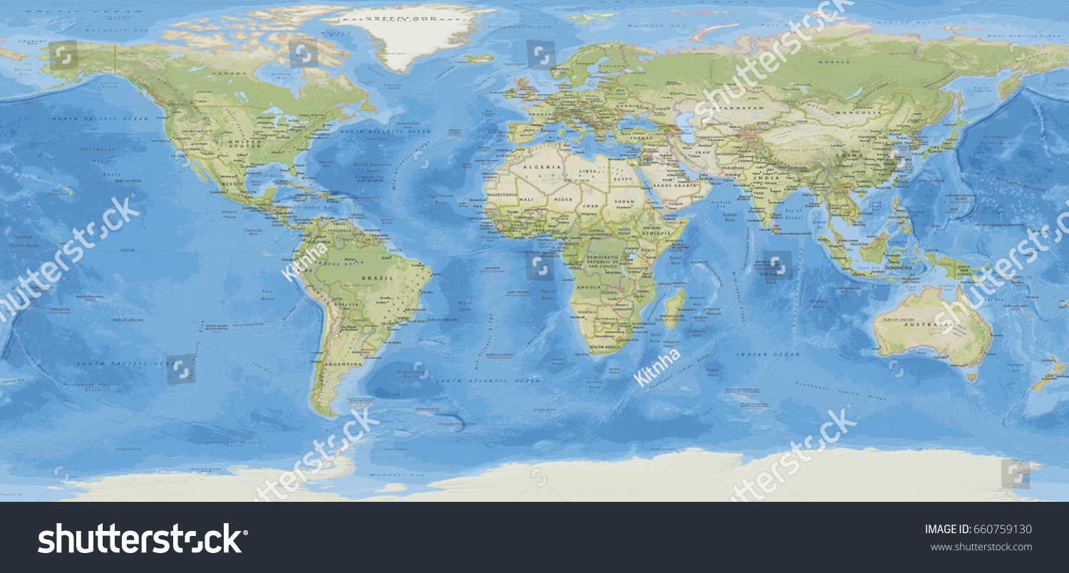 World Map Stock Illustration 660759130 | Shutterstock