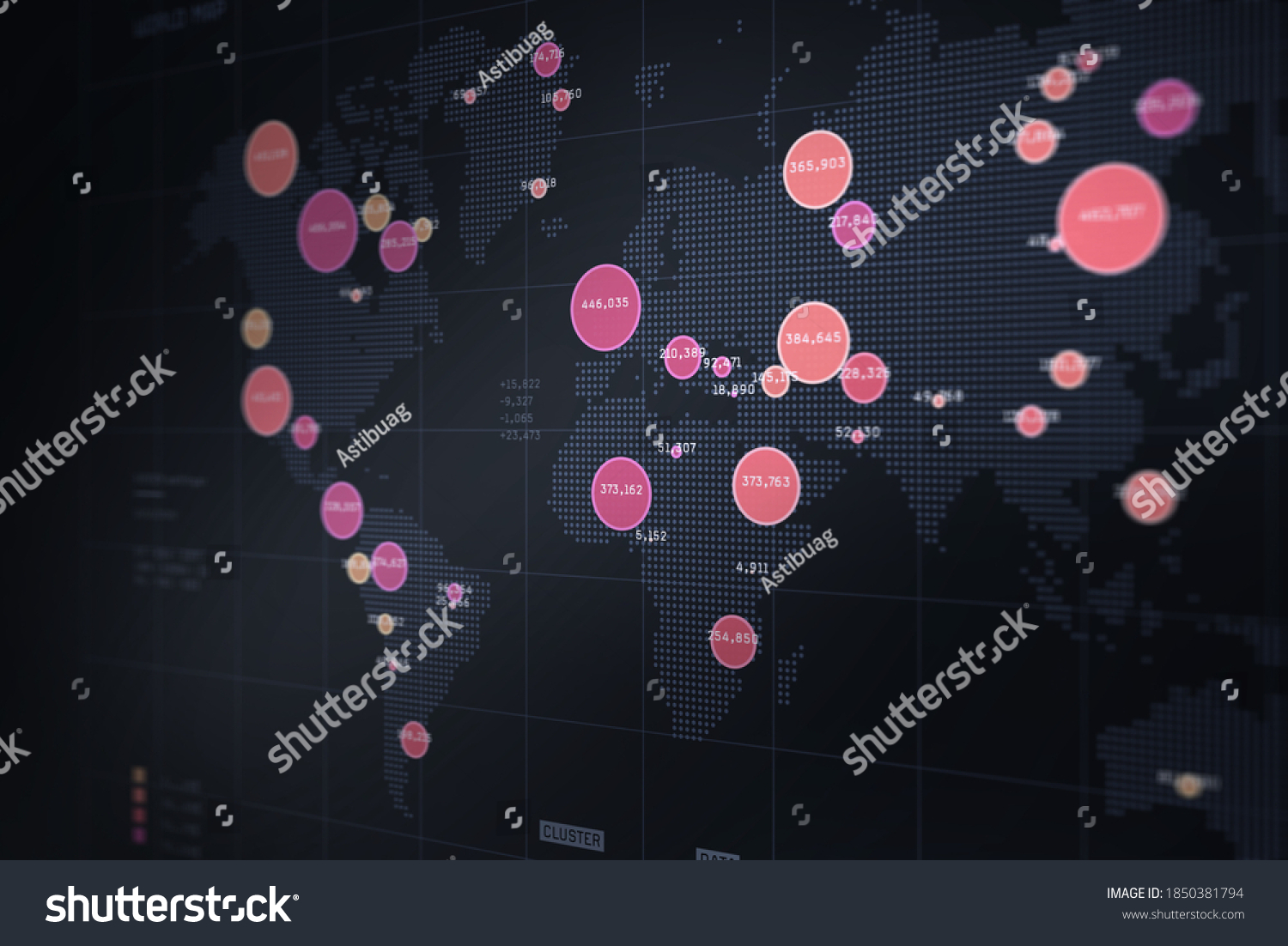 Visualización del mapa mundial de grandes: ilustración de stock ...
