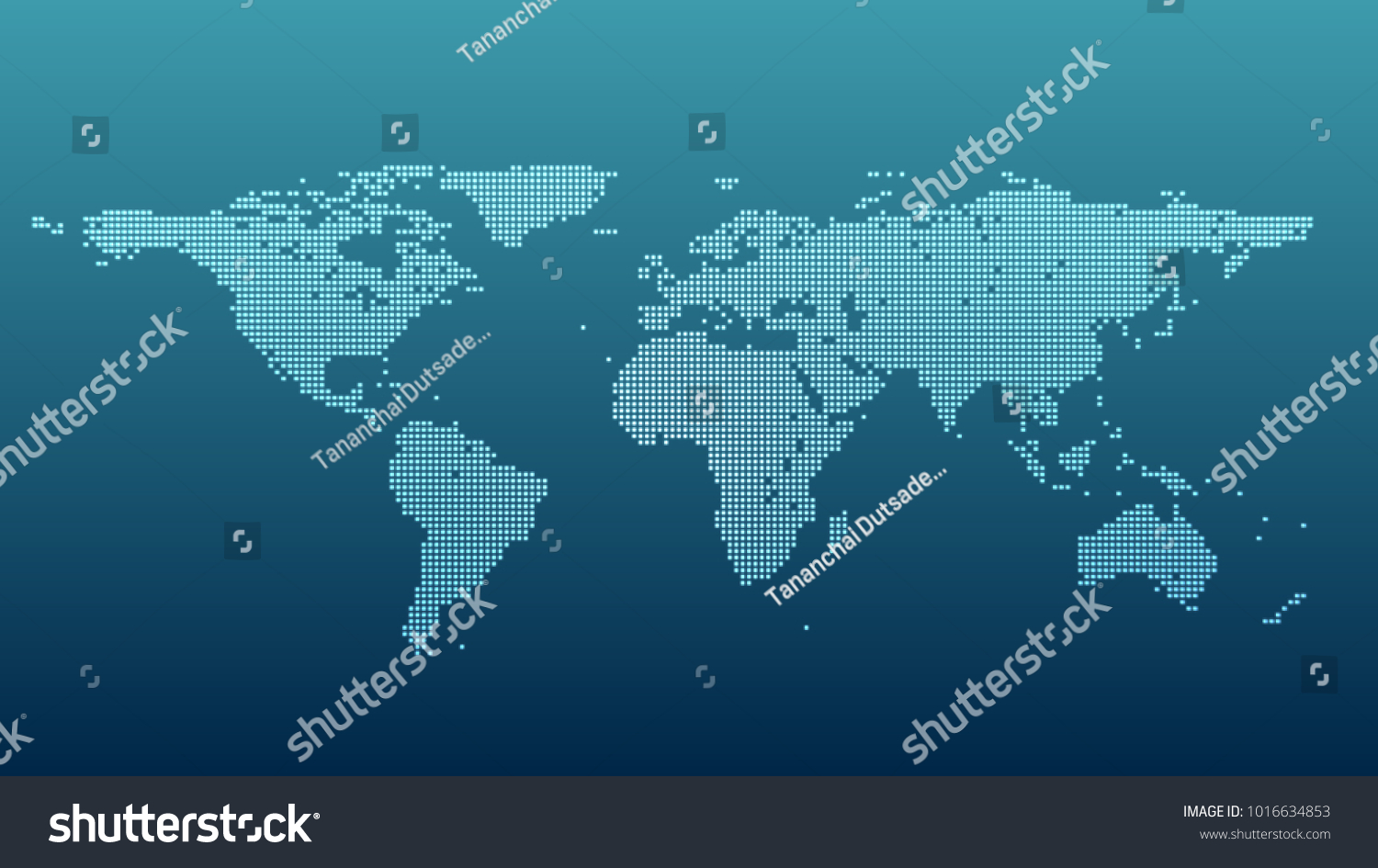 World Map Digital: ภาพประกอบสต็อก 1016634853 | Shutterstock