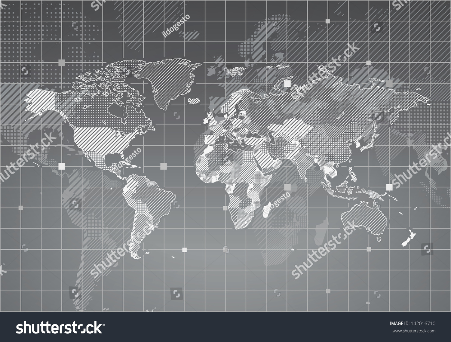 World Map Textured Countries Raster Version Stock Illustration ...