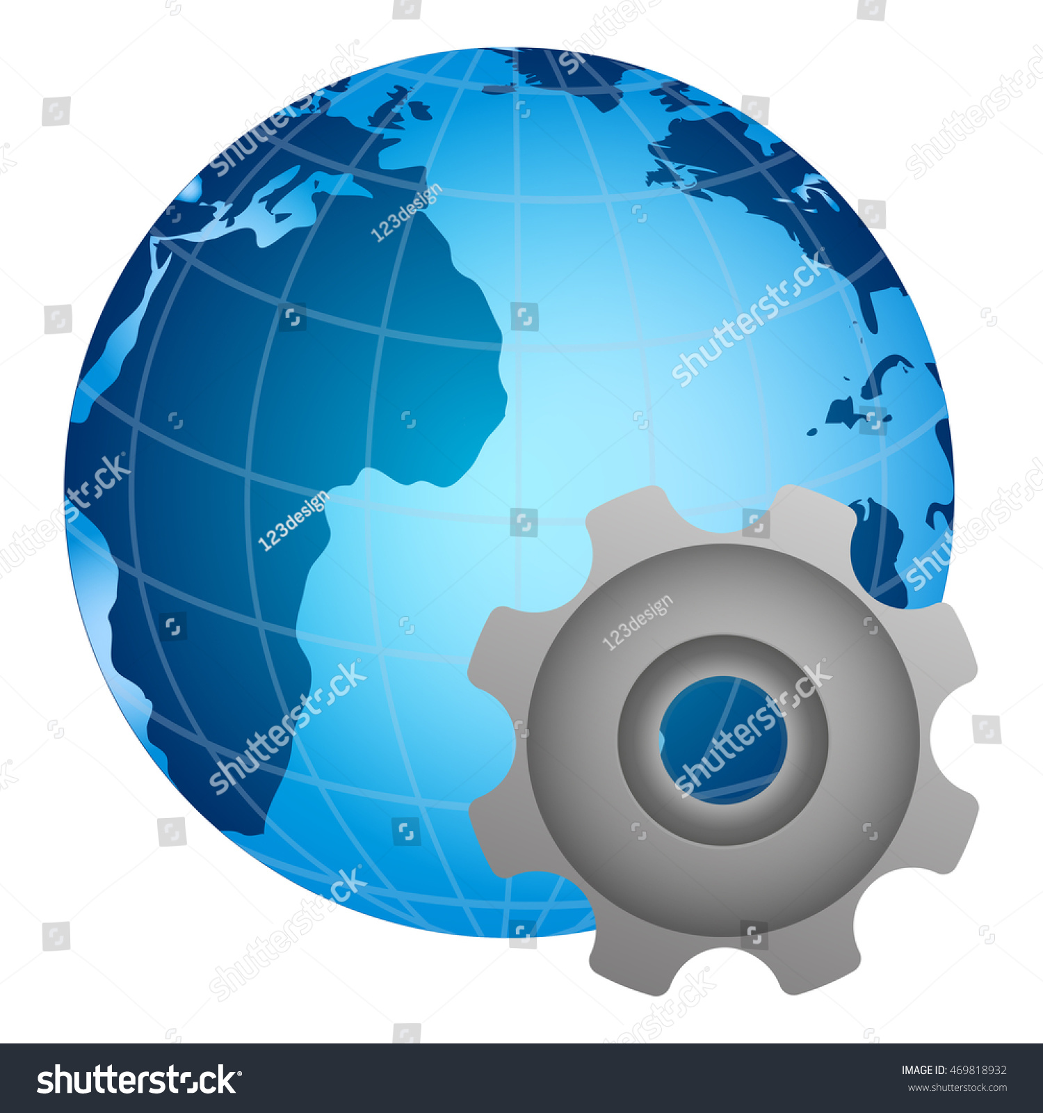 World Process Stock Illustration 469818932