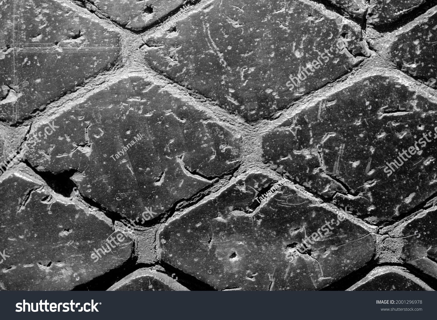 Worn Tire Tread Texture Background Pattern Stock Photo 2001296978 ...