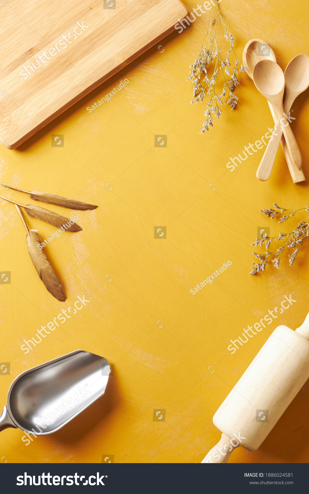 Yellow Background Kitchen Texture Pattern Stock Photo 1886024581 ...