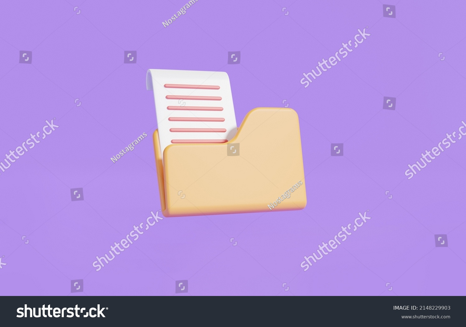 Yellow Folder Icon Paper Document Data Stock Illustration 2148229903 ...