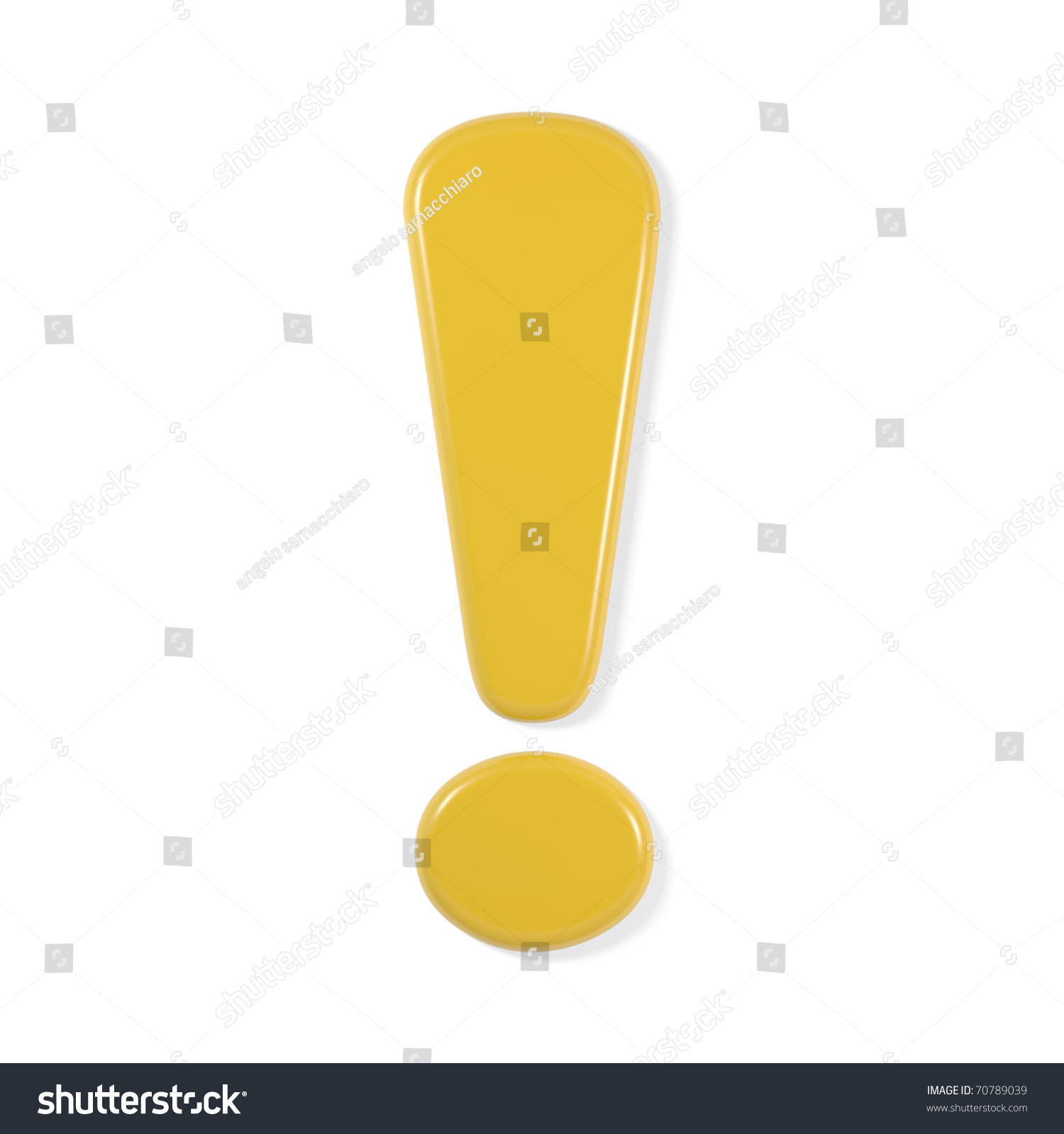 Yellow Font Exclamation Mark 스톡 일러스트 70789039 Shutterstock