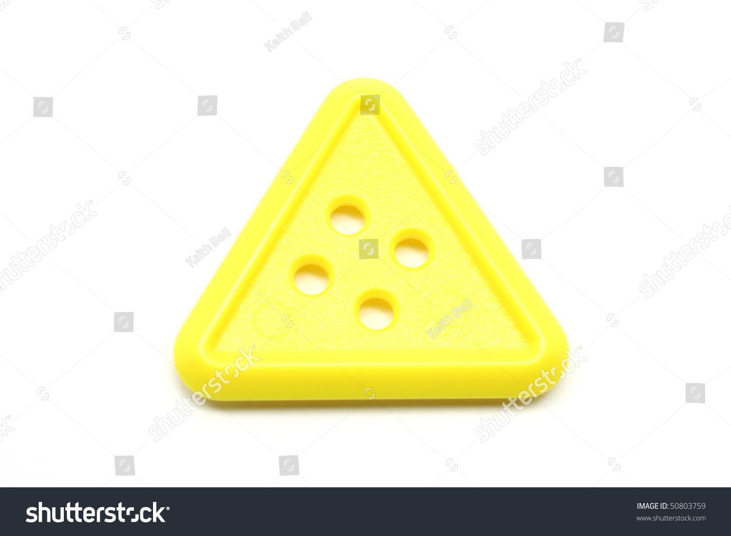 Yellow Triangle Button Stock Photo 50803759 : Shutterstock