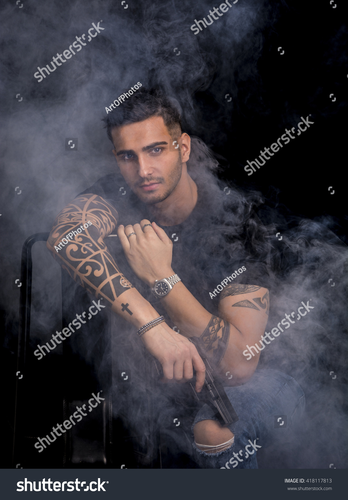 Young Man Holding Hand Gun Stock Photo 418117813 | Shutterstock Young Man Holding Hand Gun Stock Photo 418117813 | Shutterstock