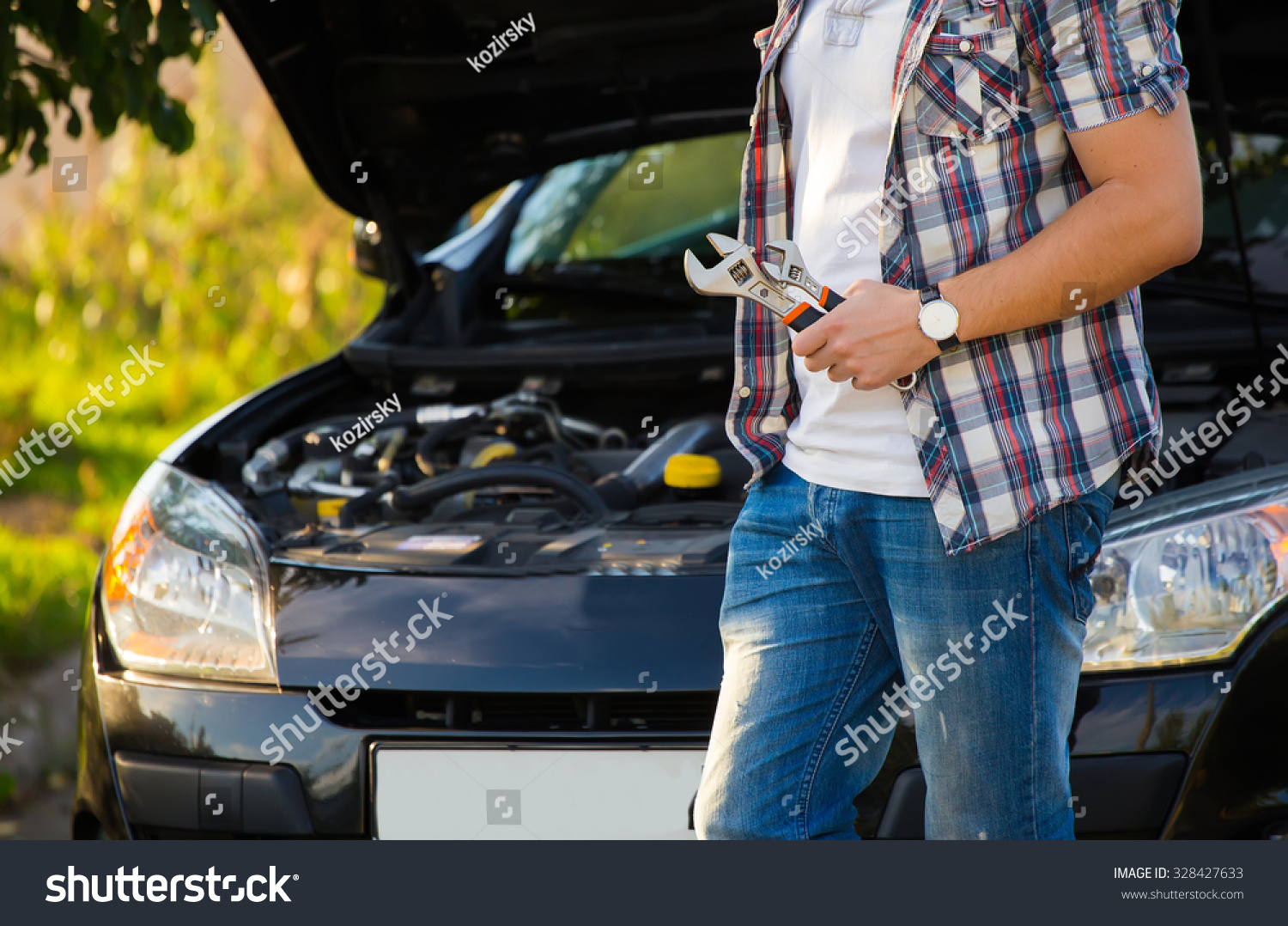 Young Man Looking Under Hood Breakdown Stock Photo (Edit Now) 328427633 Young Man Looking Under Hood Breakdown Stock Photo (Edit Now) 328427633