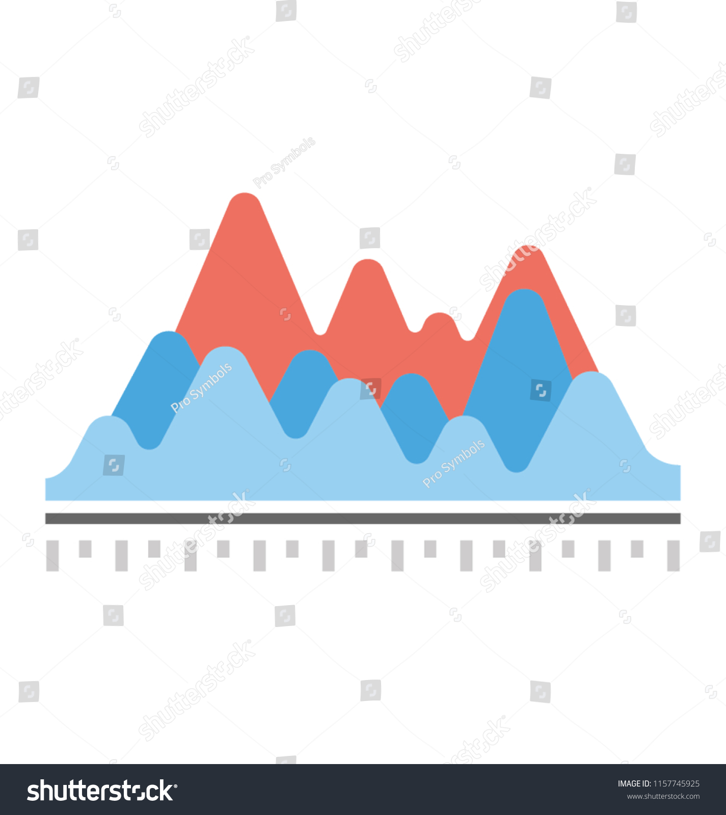 Graphical Chart Showing Area Layers Symbolizing Stock Vector (Royalty ...