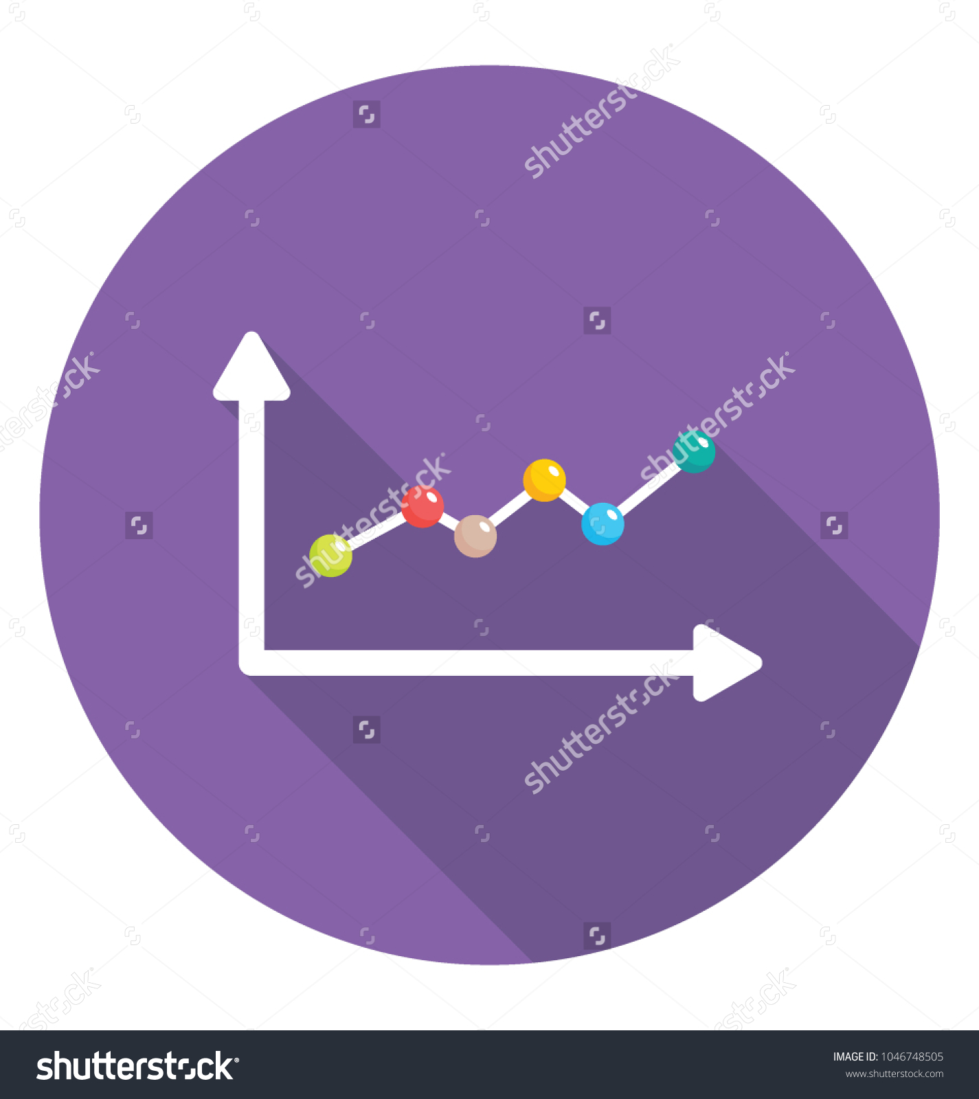 Growing Dotted Line Graph Showing Progress Stock Vector (Royalty Free ...