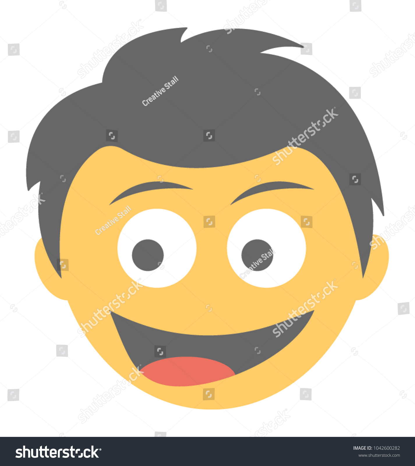 Smiley Expressing Being Jolly: vector de stock (libre de regalías ...