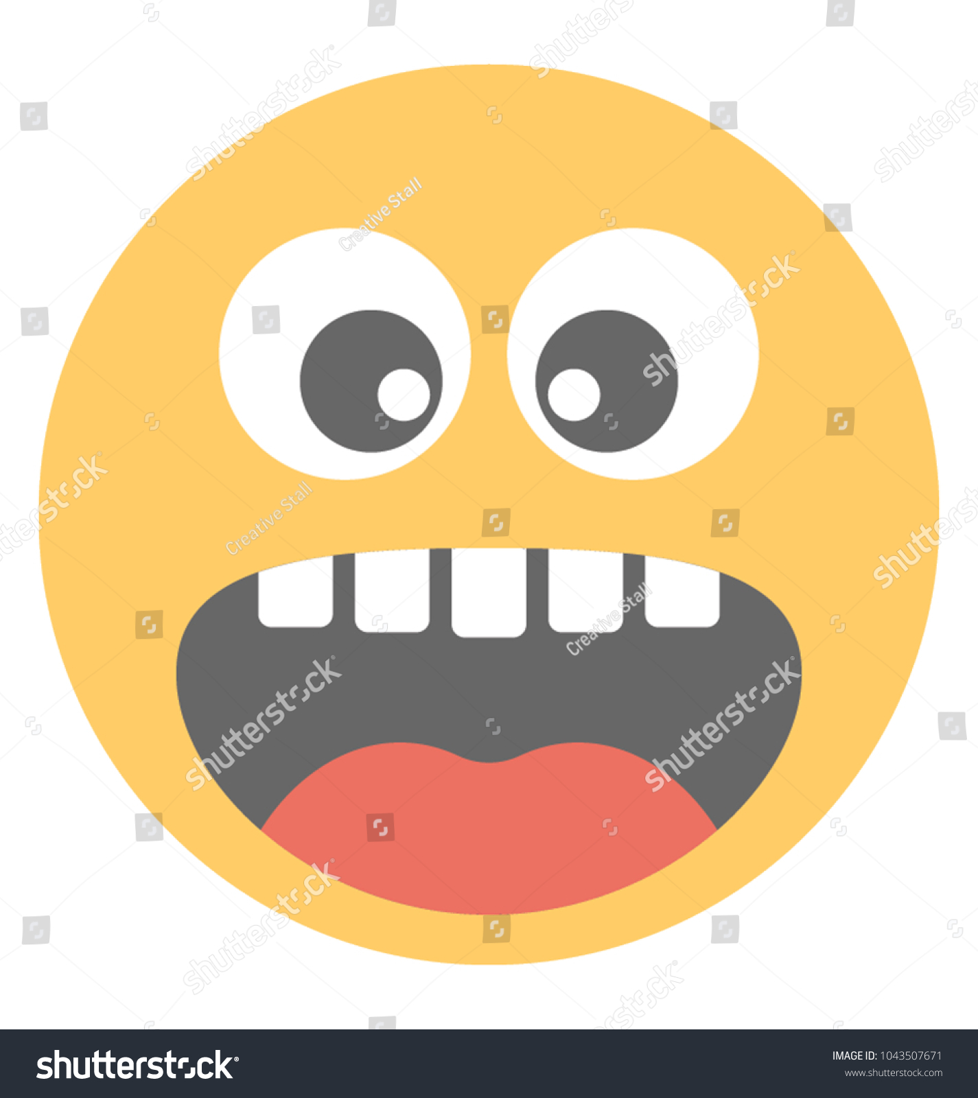 Smiley Showing Nerdy Face Stock Vector (Royalty Free) 1043507671