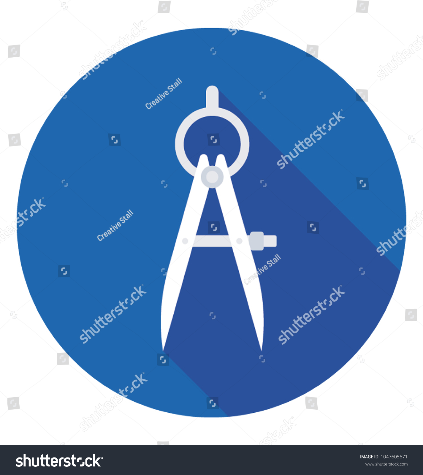 Technical Drawing Instrument Geometric Compass Stock Vector (Royalty ...