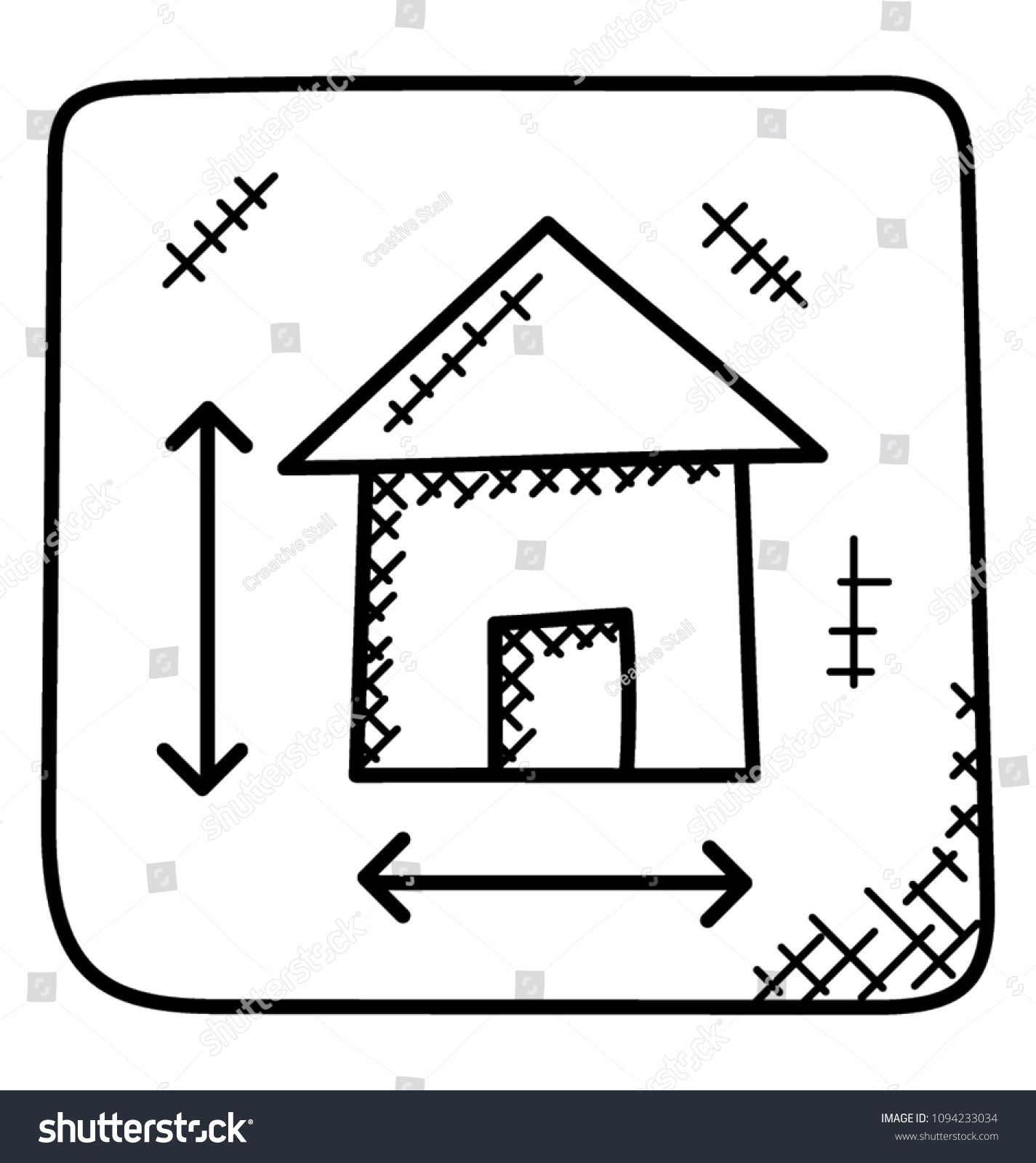 Technical Drawing Architectural Plan Blueprint Stock Vector Royalty