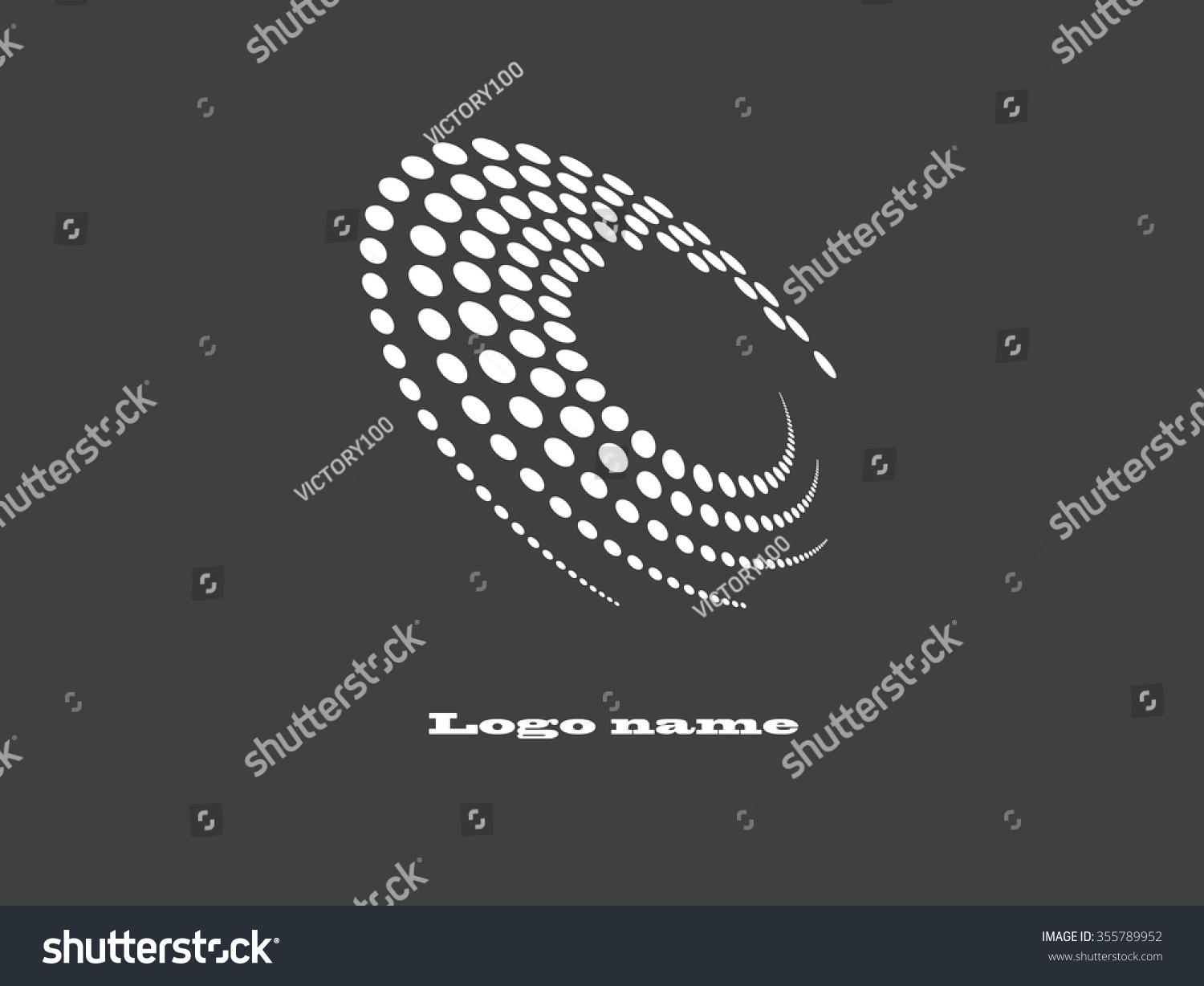 Abstract Halftone Logo Design Element Vector Stock Vector (Royalty Free ...