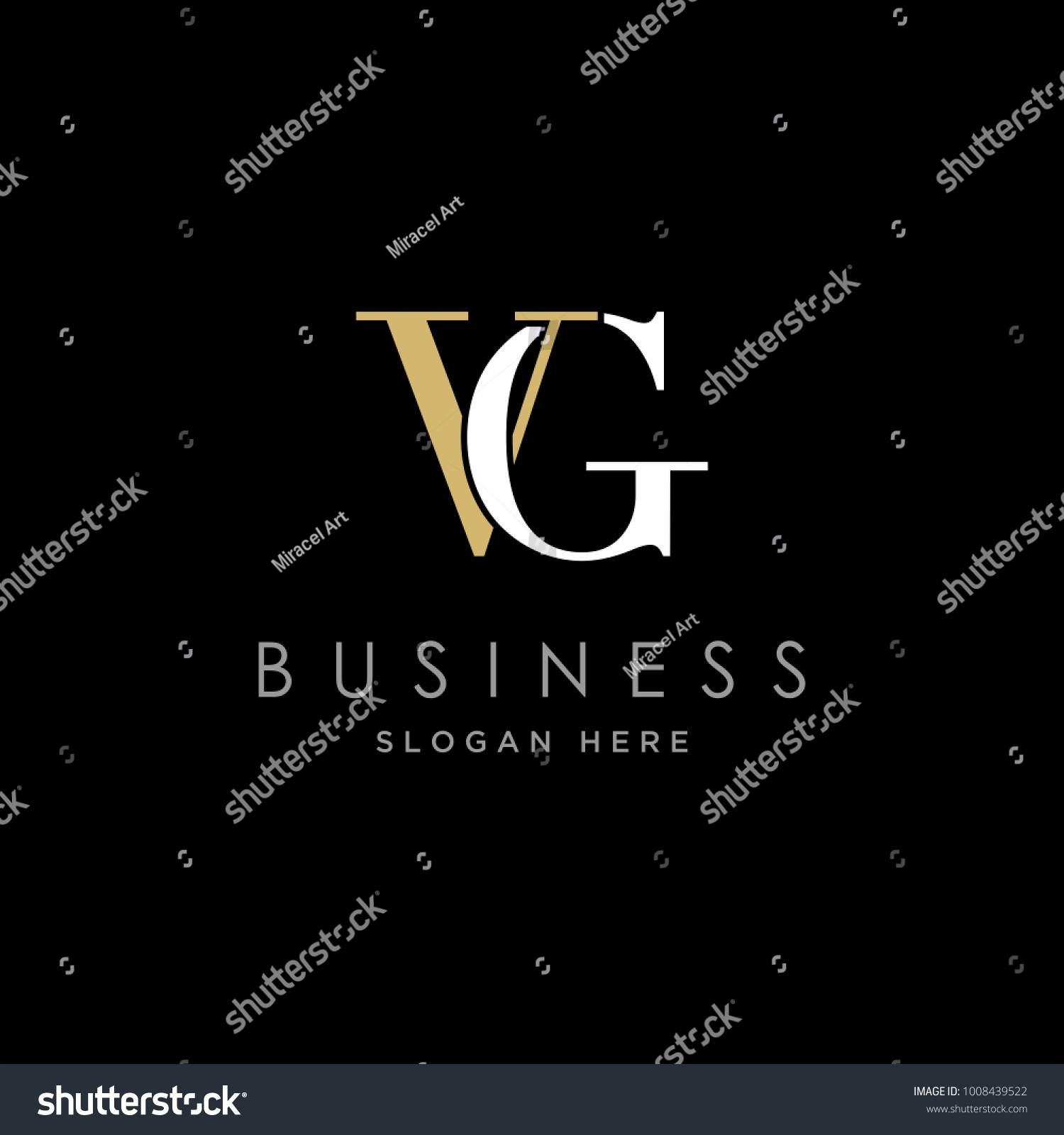 Abstract Letter Vg Logo Design Vector Stock Vector (Royalty Free ...
