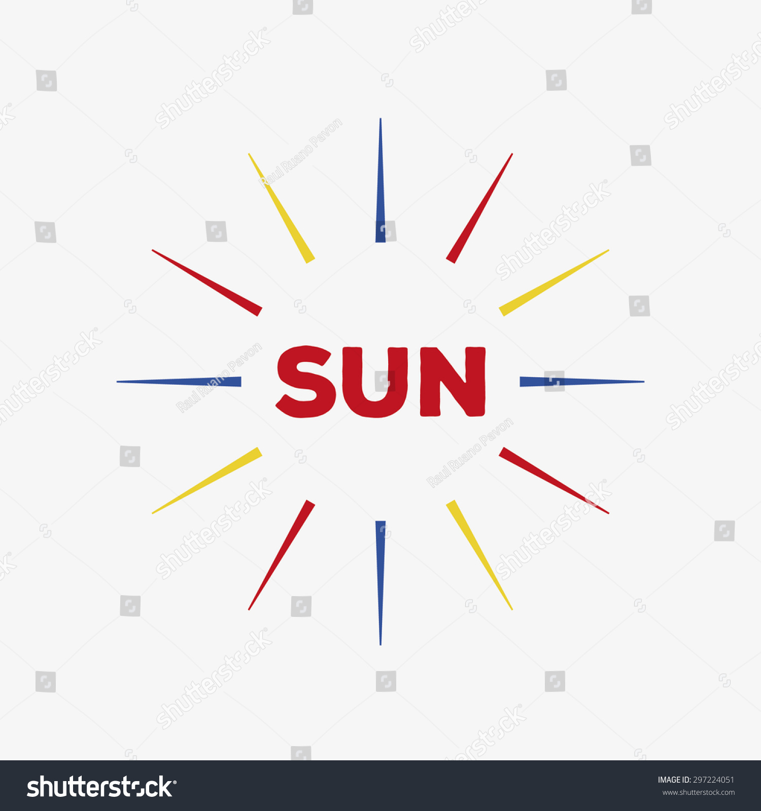Abstract Summer Sun Vector Illustration Stock Vector (Royalty Free ...
