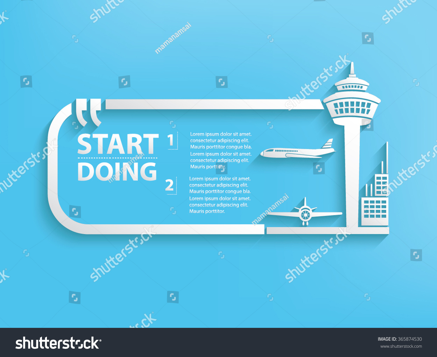 Airport Design Text Boxvector Stock Vector (Royalty Free) 365874530 ...