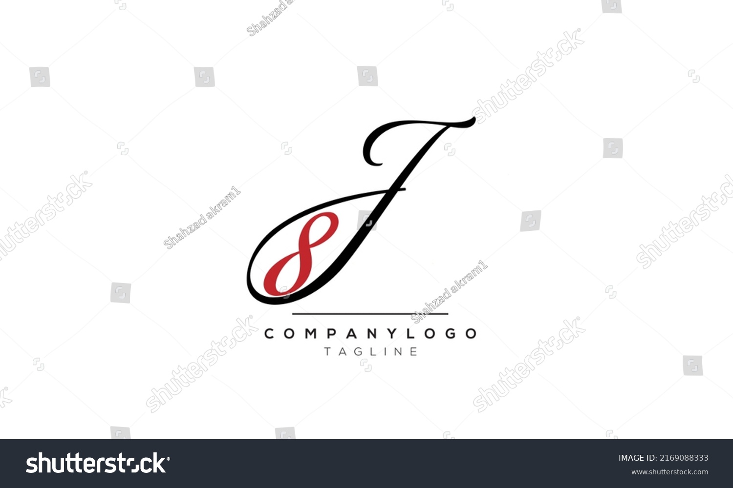 Alphabet Letters Initials Logo J8 Stock Vector (Royalty Free ...