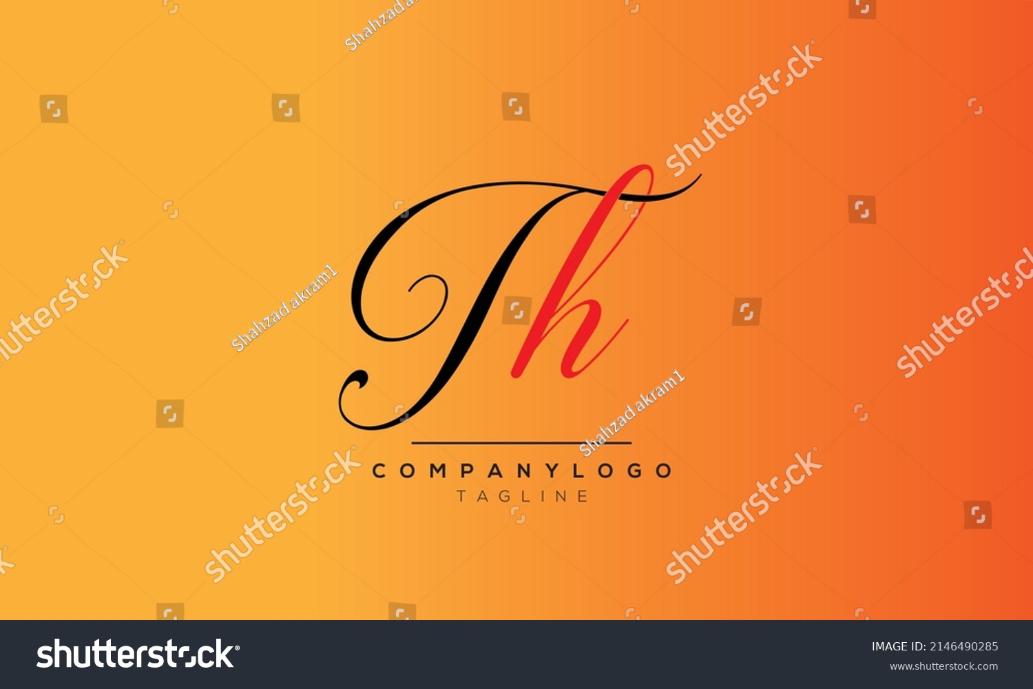 Alphabet Letters Initials Logo Th Stock Vector (Royalty Free ...