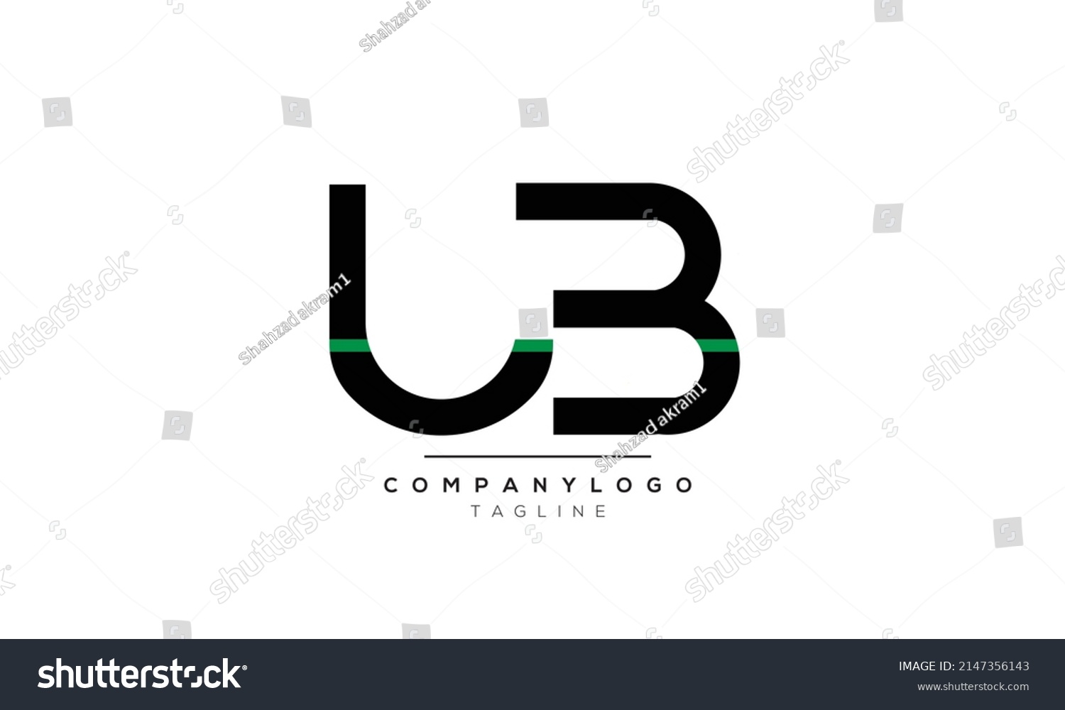 Alphabet Letters Initials Logo Ub Stock Vector (Royalty Free ...