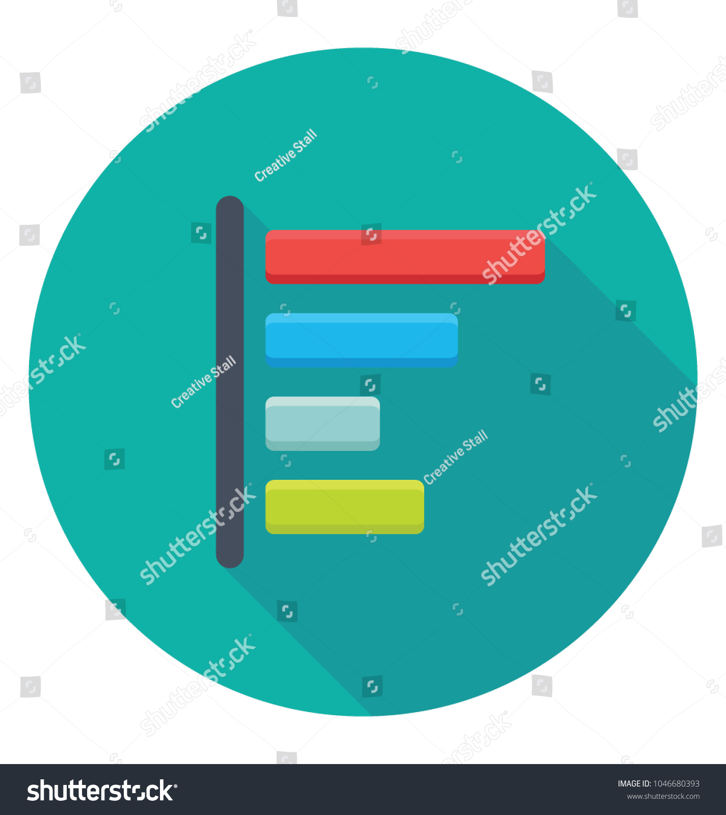Horizontal Bar Chart Statistical Analysis Stock Vector (Royalty Free ...