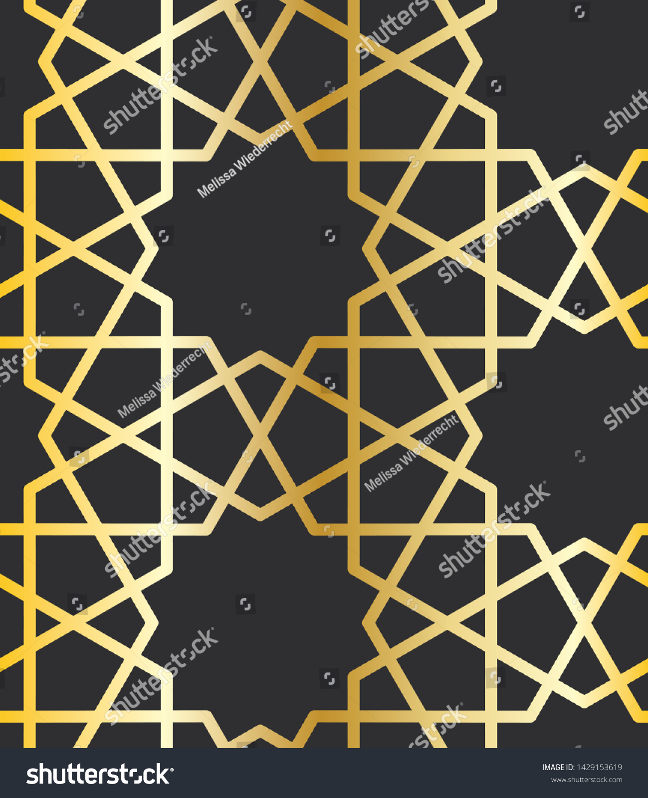 12 6 Fold Golden Islamic Geometric Stock Vector (Royalty Free ...