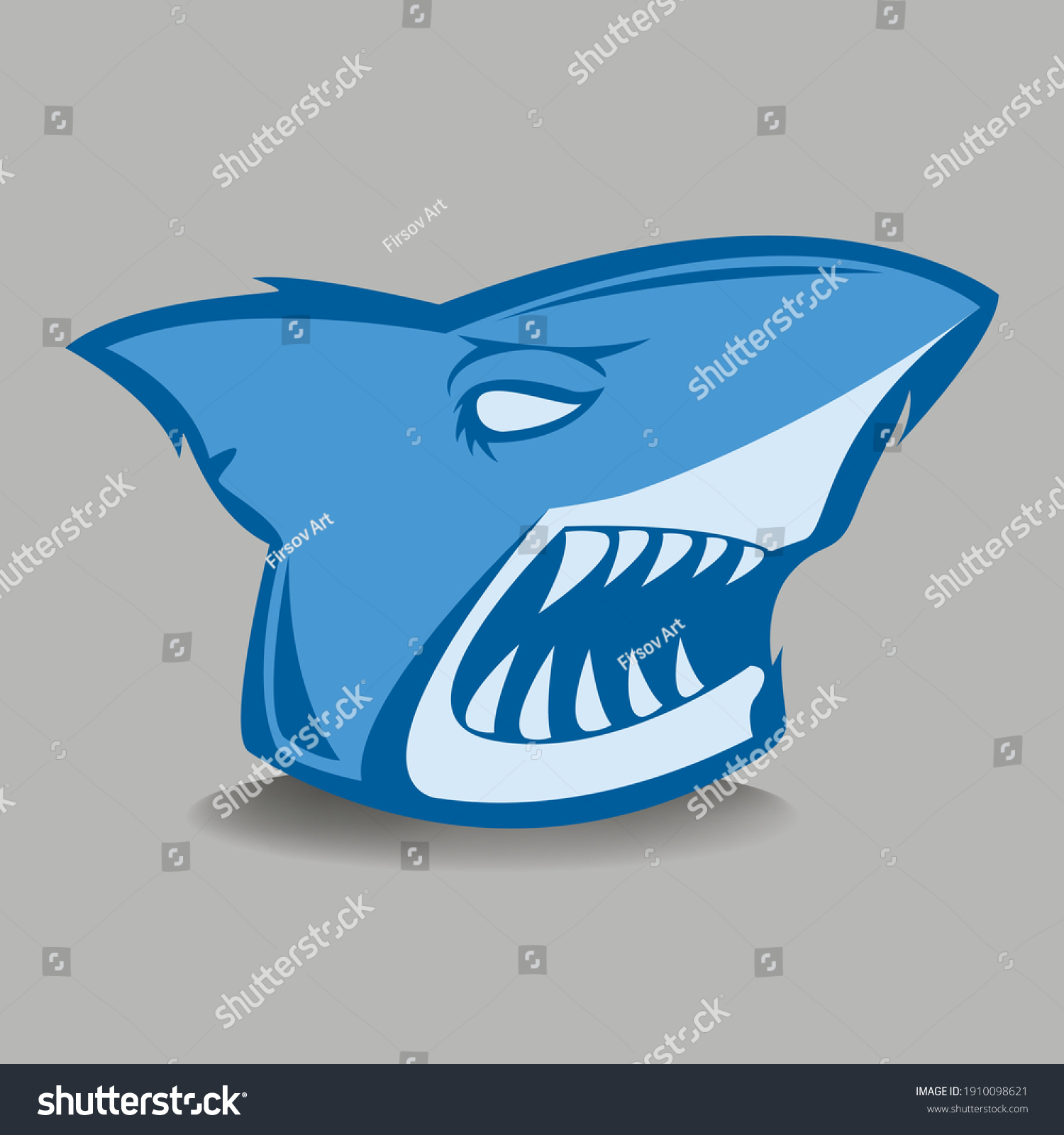 Angry Aggressive Shark Logo Vector Stock Vector (Royalty Free ...