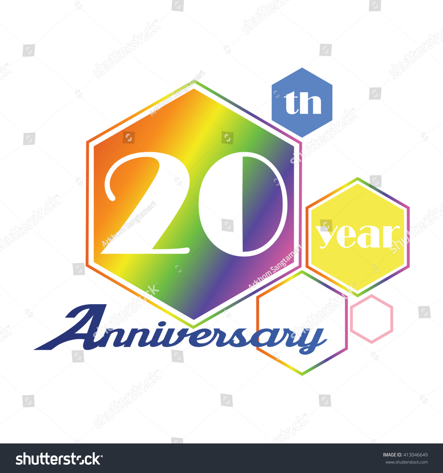20 Anniversary Logo Design Template Stock Vector (Royalty Free ...