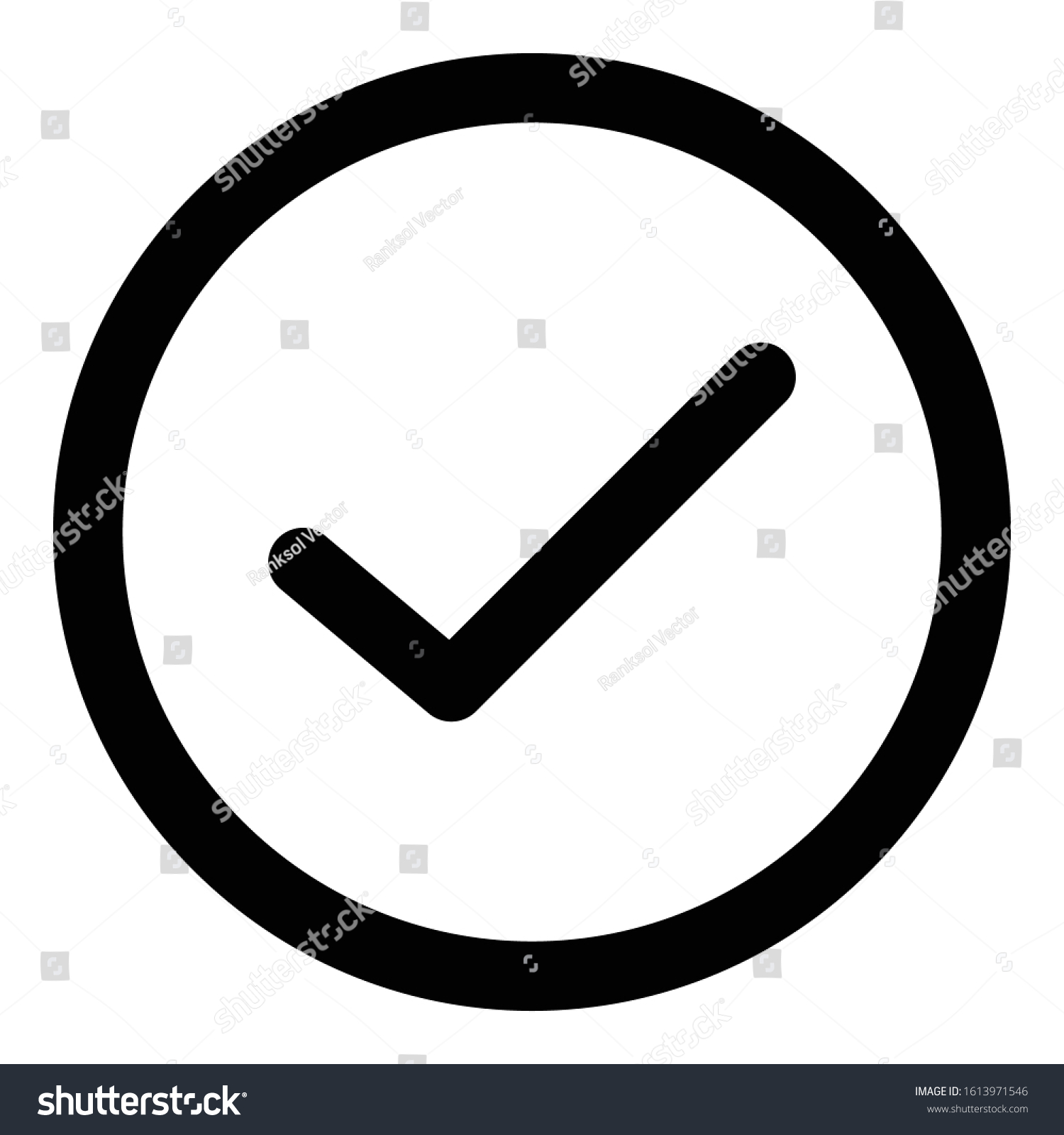 Approved Check Bold Vector Icon Which Stock Vector (Royalty Free ...