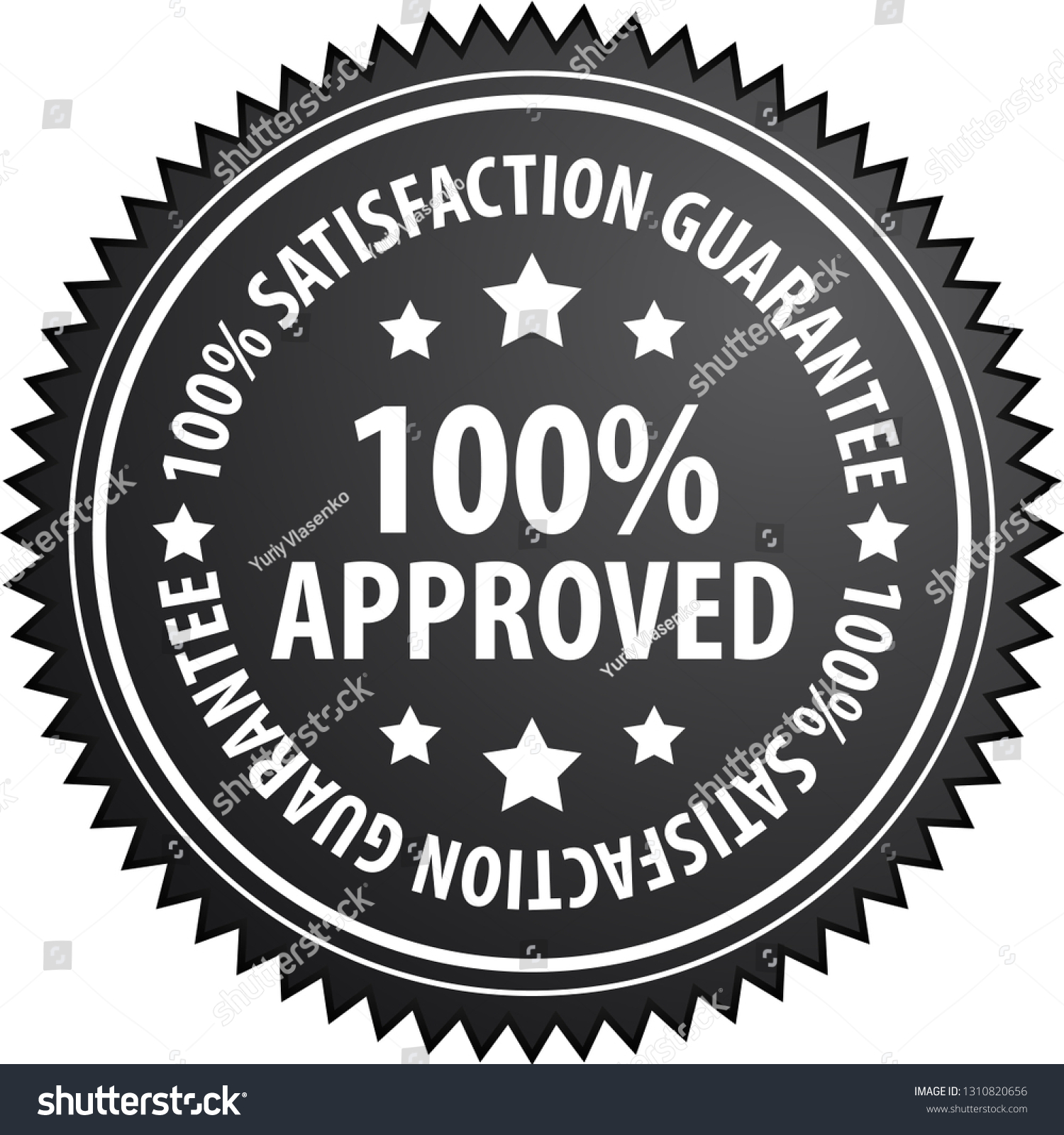 100 Approved Label Illustration: vector de stock (libre de regalías ...