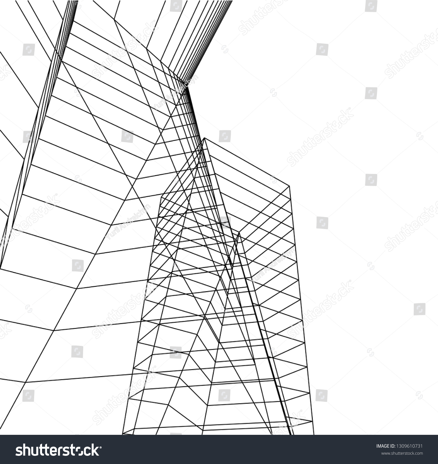 Architecture 3d Illustration Stock Vector (Royalty Free) 1309610731 ...