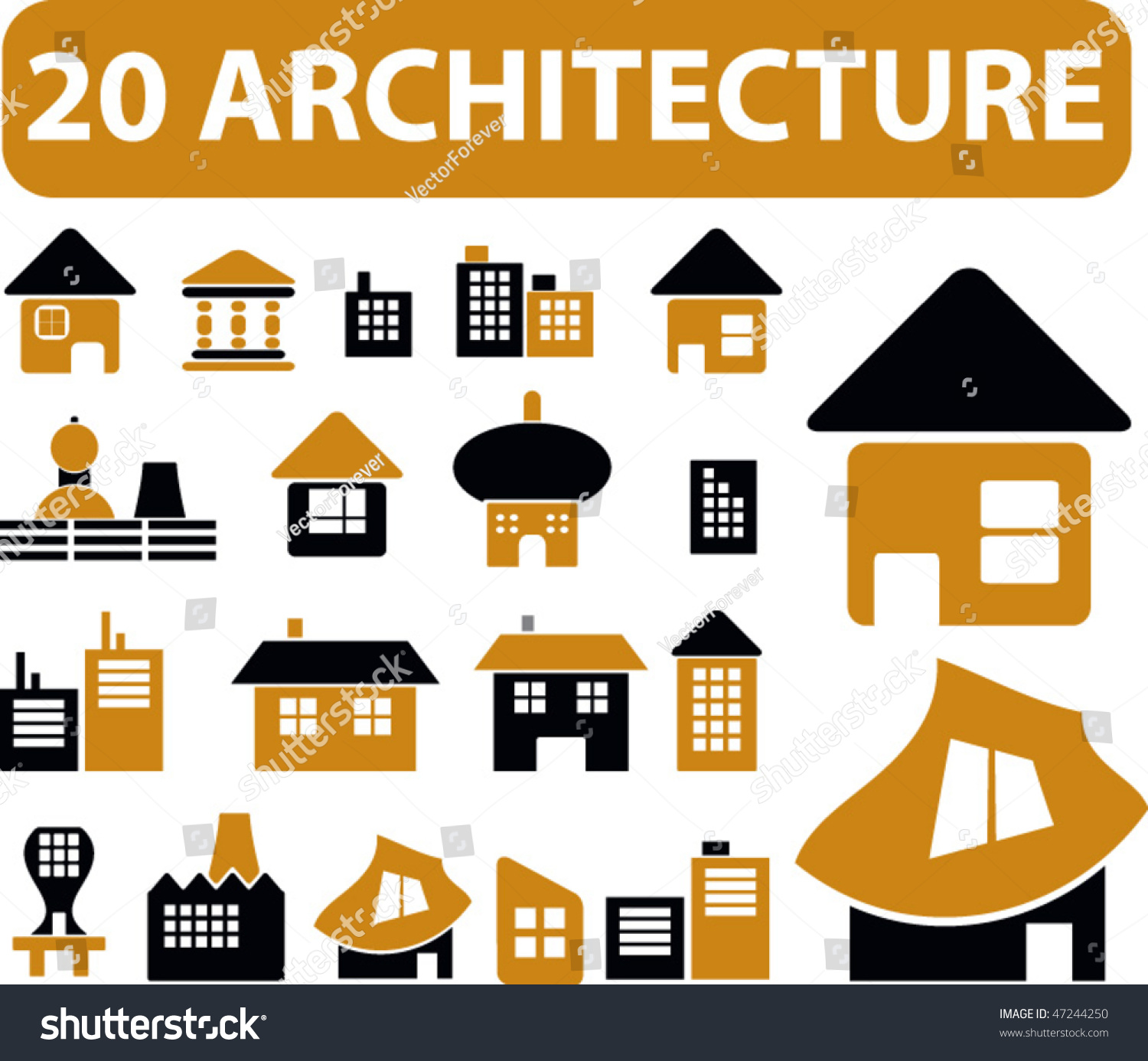 20 Architecture Signs Vector Stock Vector (Royalty Free) 47244250
