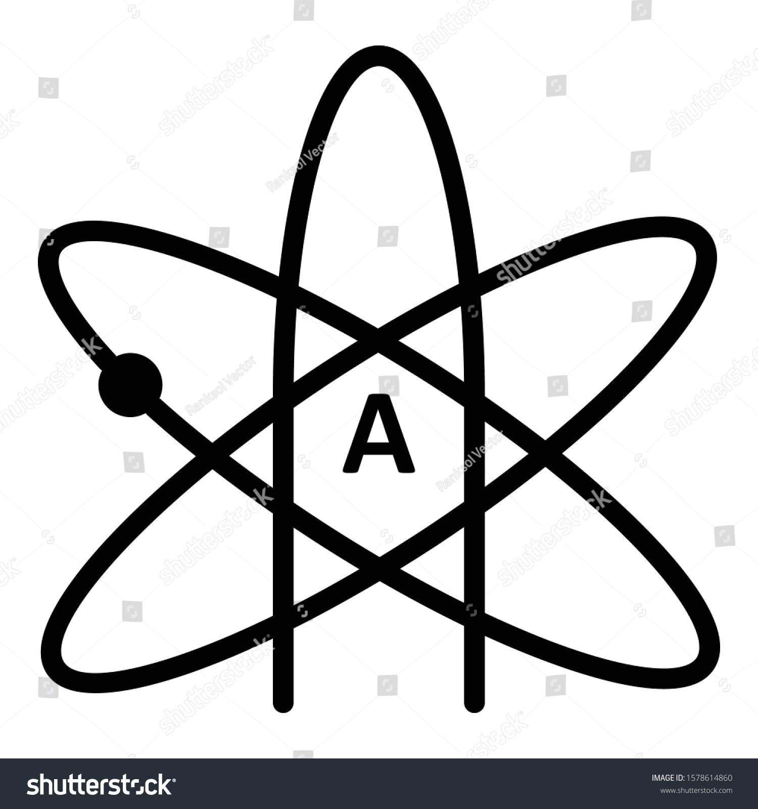 Atheist Symbol Isolated Vector Icon Which Stock Vector (Royalty Free ...
