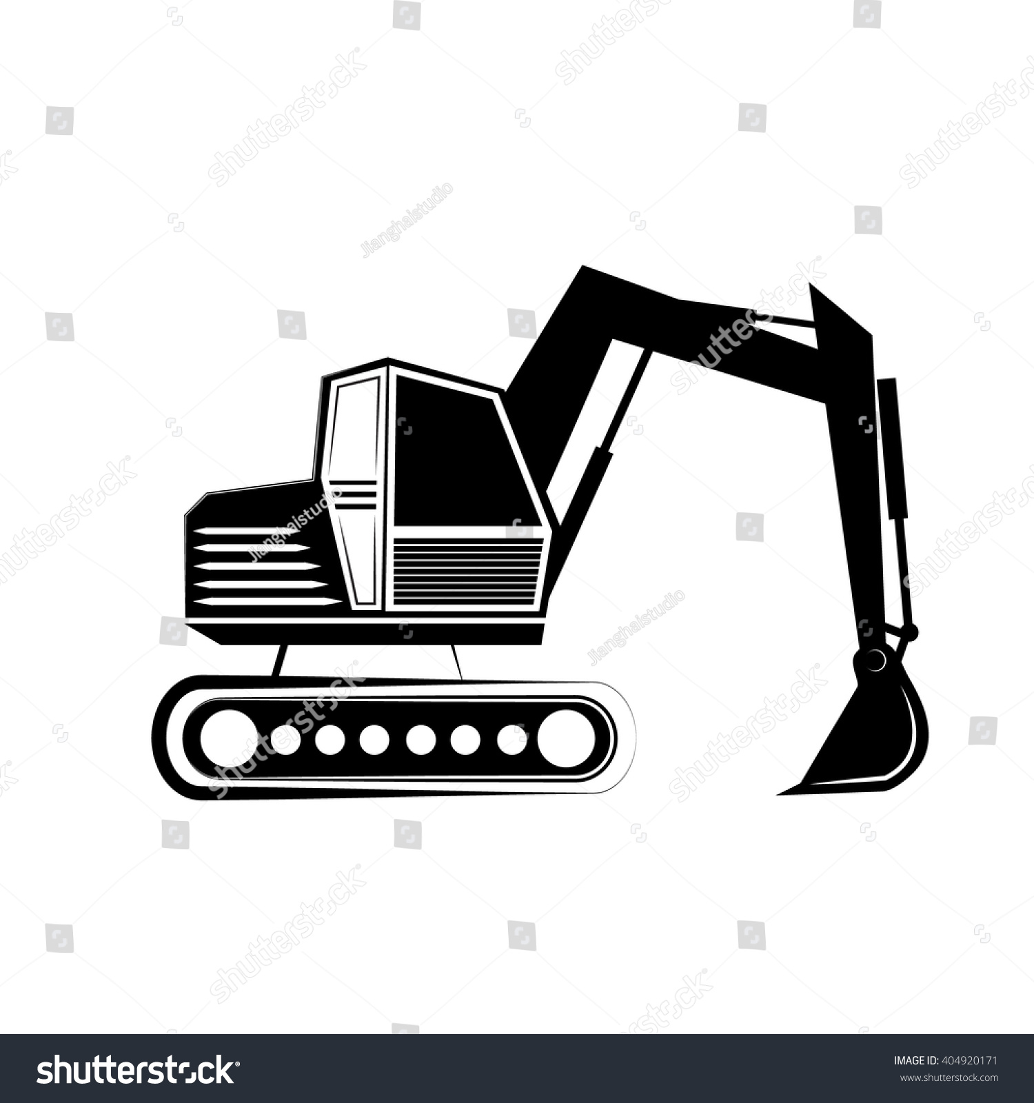 Backhoes Iconvector Illustration Stock Vector (Royalty Free) 404920171 ...