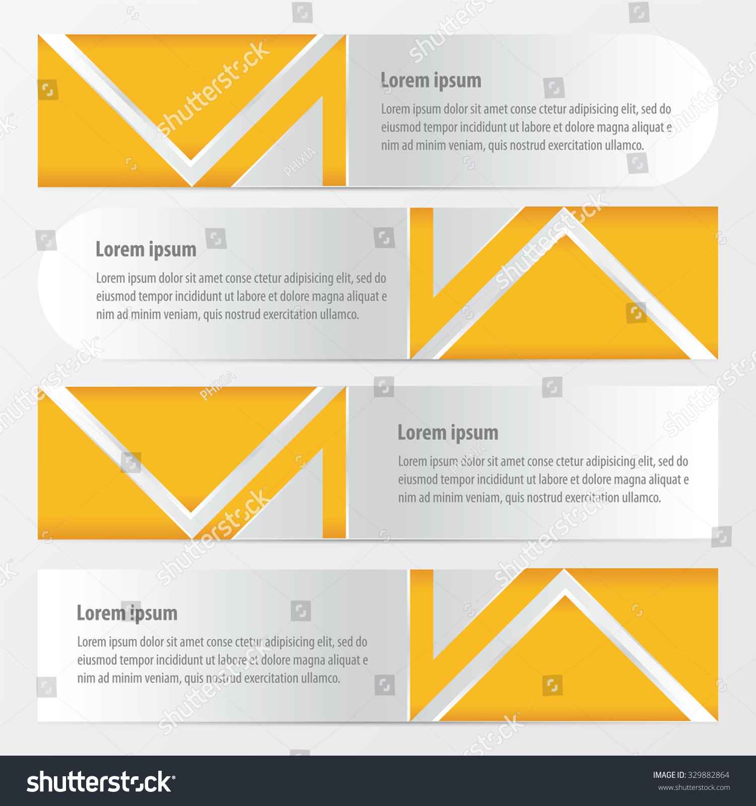 Banner Vector Design Yellow Color Stock Vector 329882864 - Shutterstock