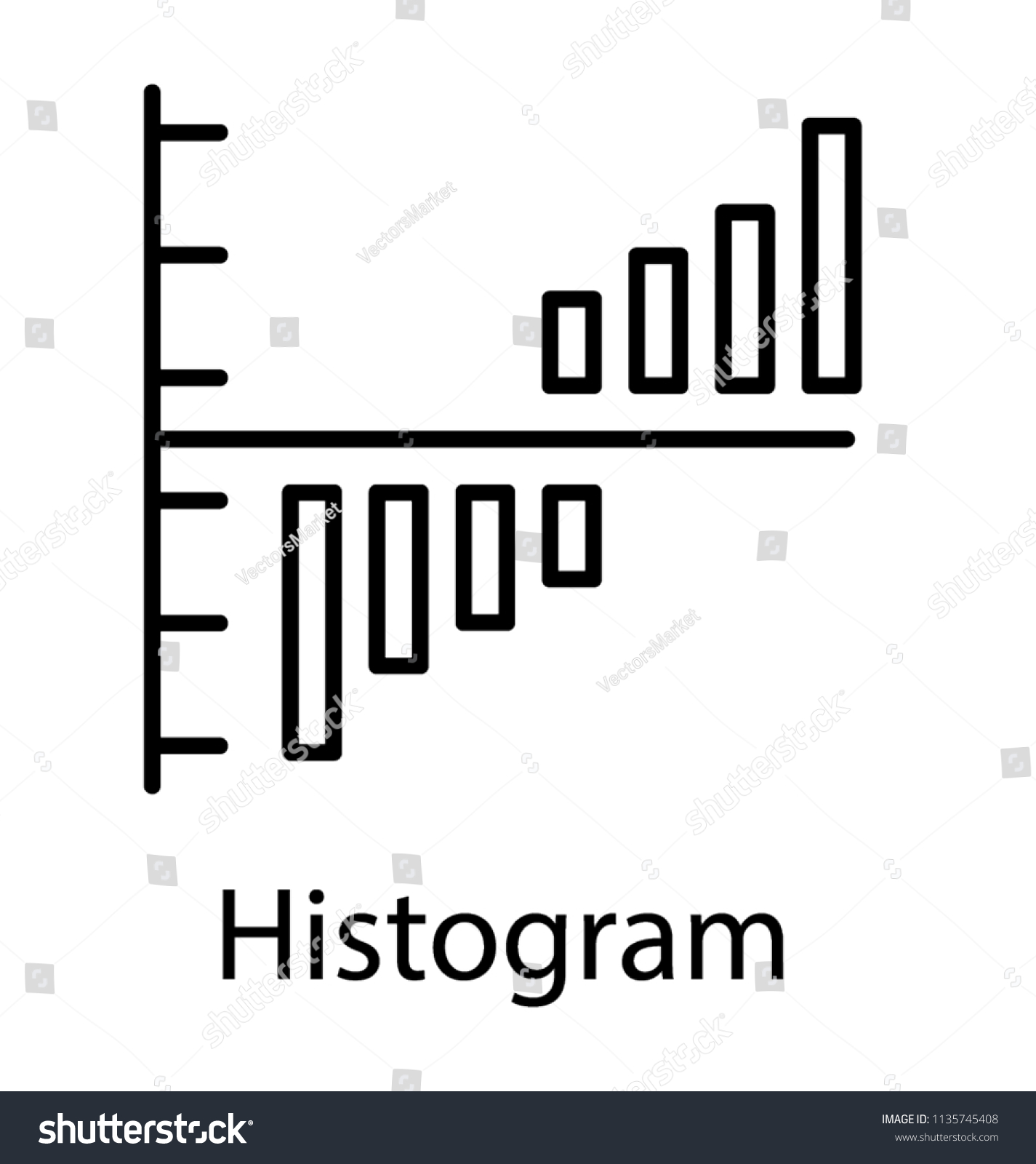 Bar Columns Histogram Graphical Analysis Stock Vector (Royalty Free ...