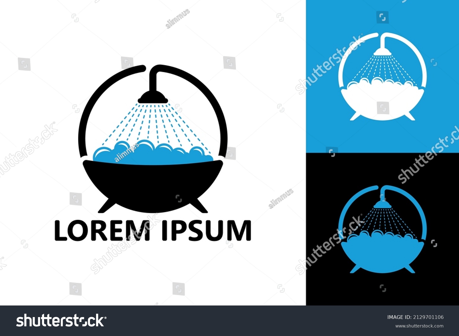 Bath Shower Logo Template Design Stock Vector (Royalty Free) 2129701106 ...