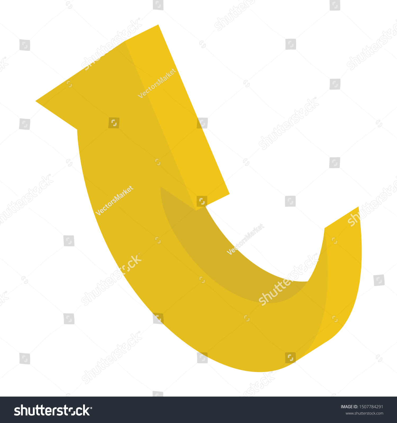 Bend Arrow Vector Isometric Design Stock Vector (Royalty Free ...