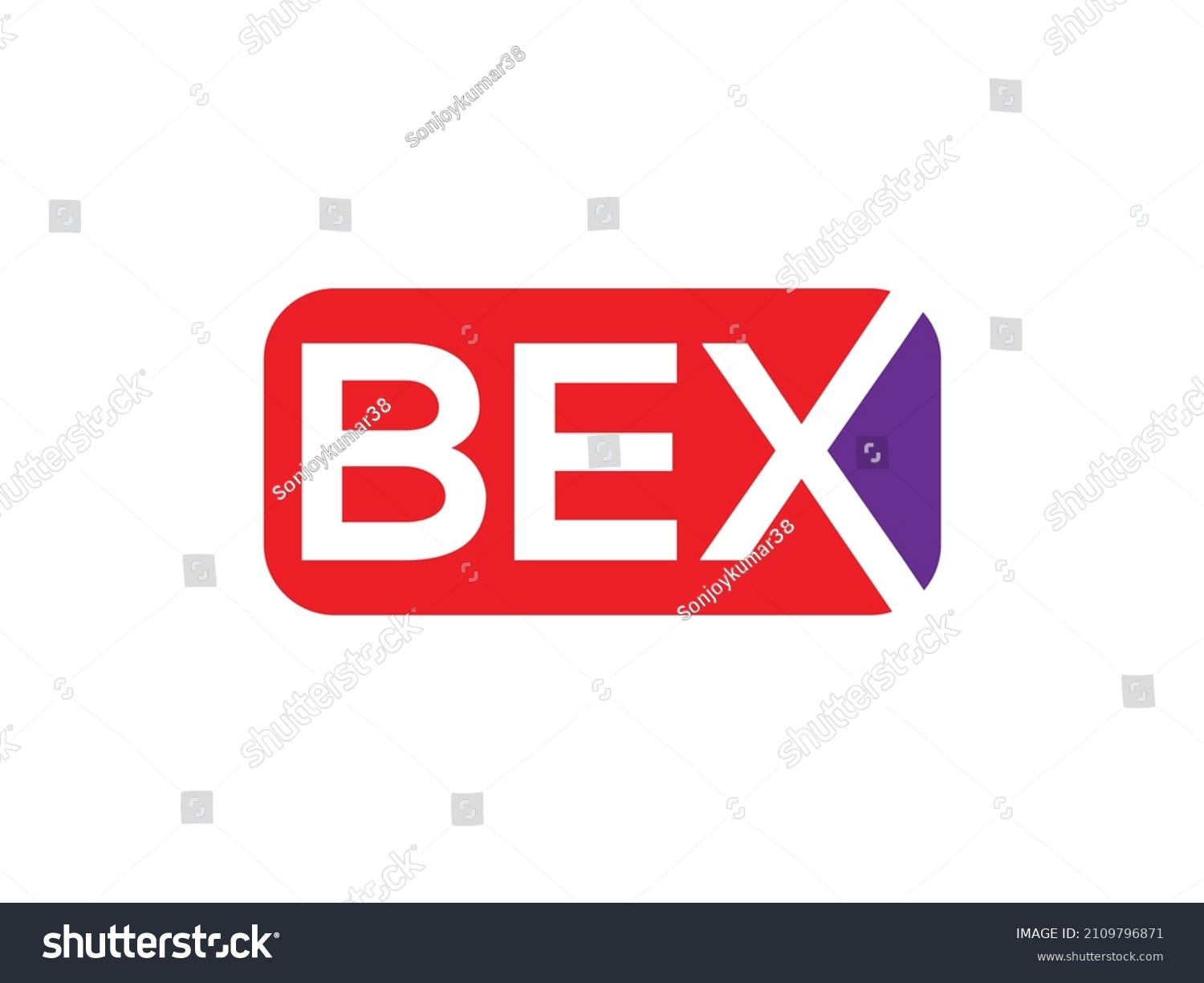 Bex Letter Original Monogram Logo Design Stock Vector (Royalty Free ...