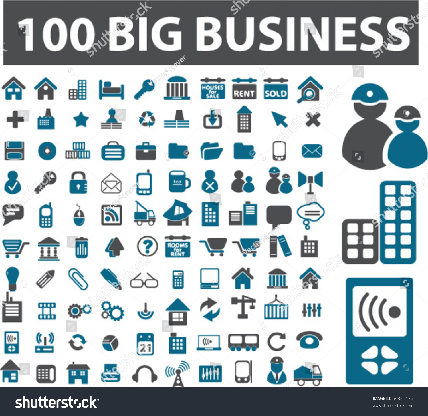 100 Big Business Signs Vector Stock Vector (Royalty Free) 54821476 ...